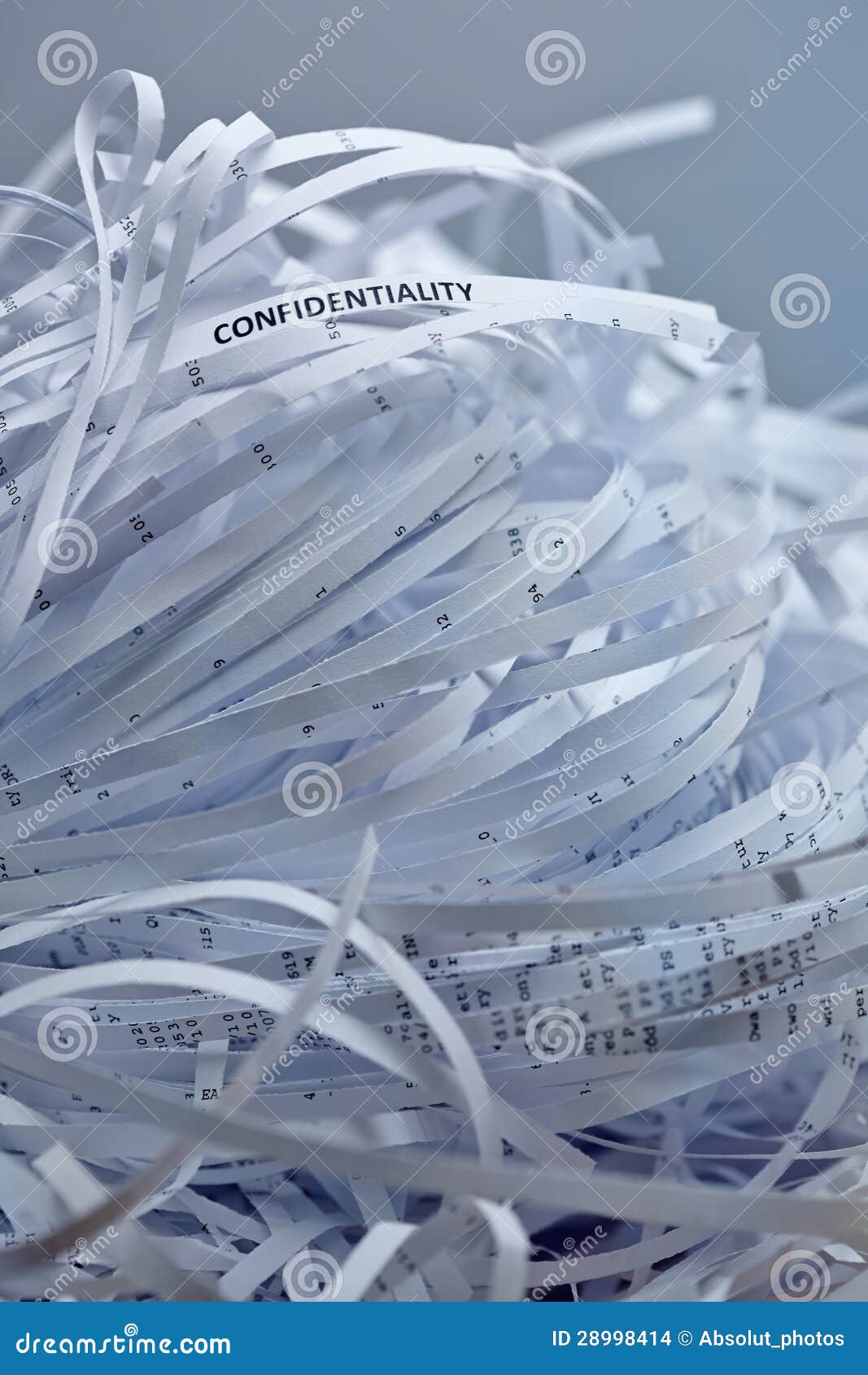 Pile of Shredded Paper - Confidentiality Stock Photo - Image of ...