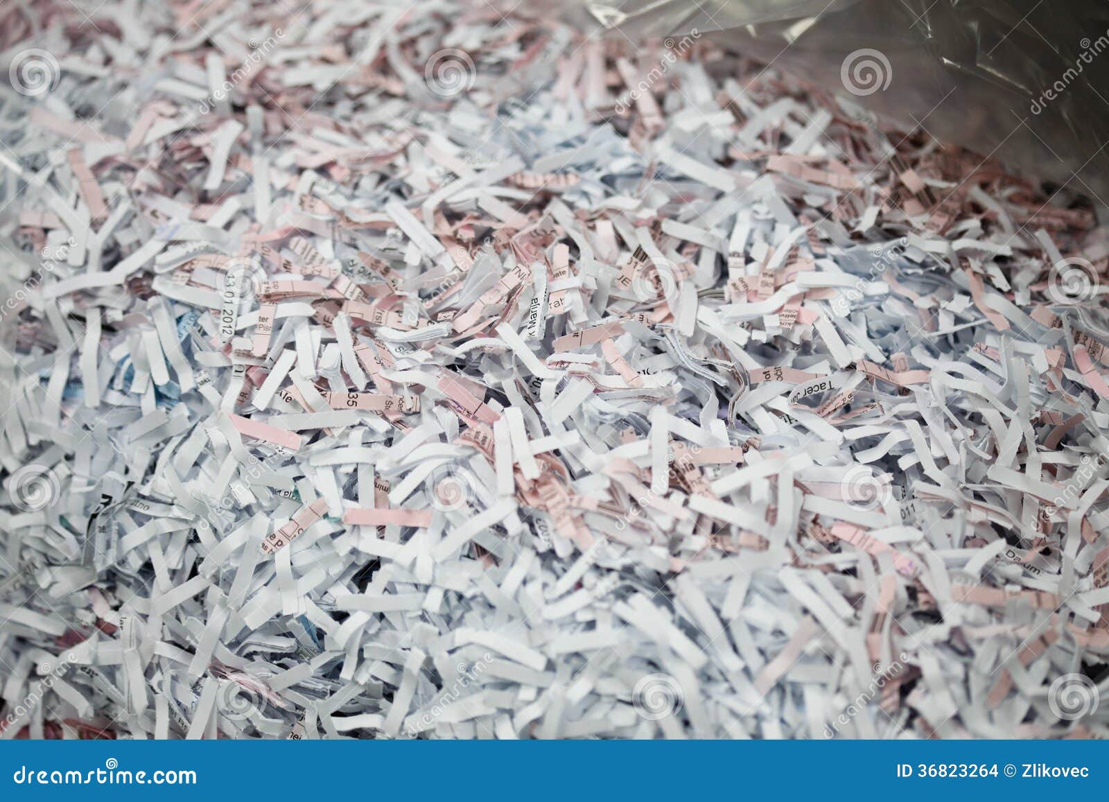 Pile of shredded paper stock photo. Image of computer - 36823264