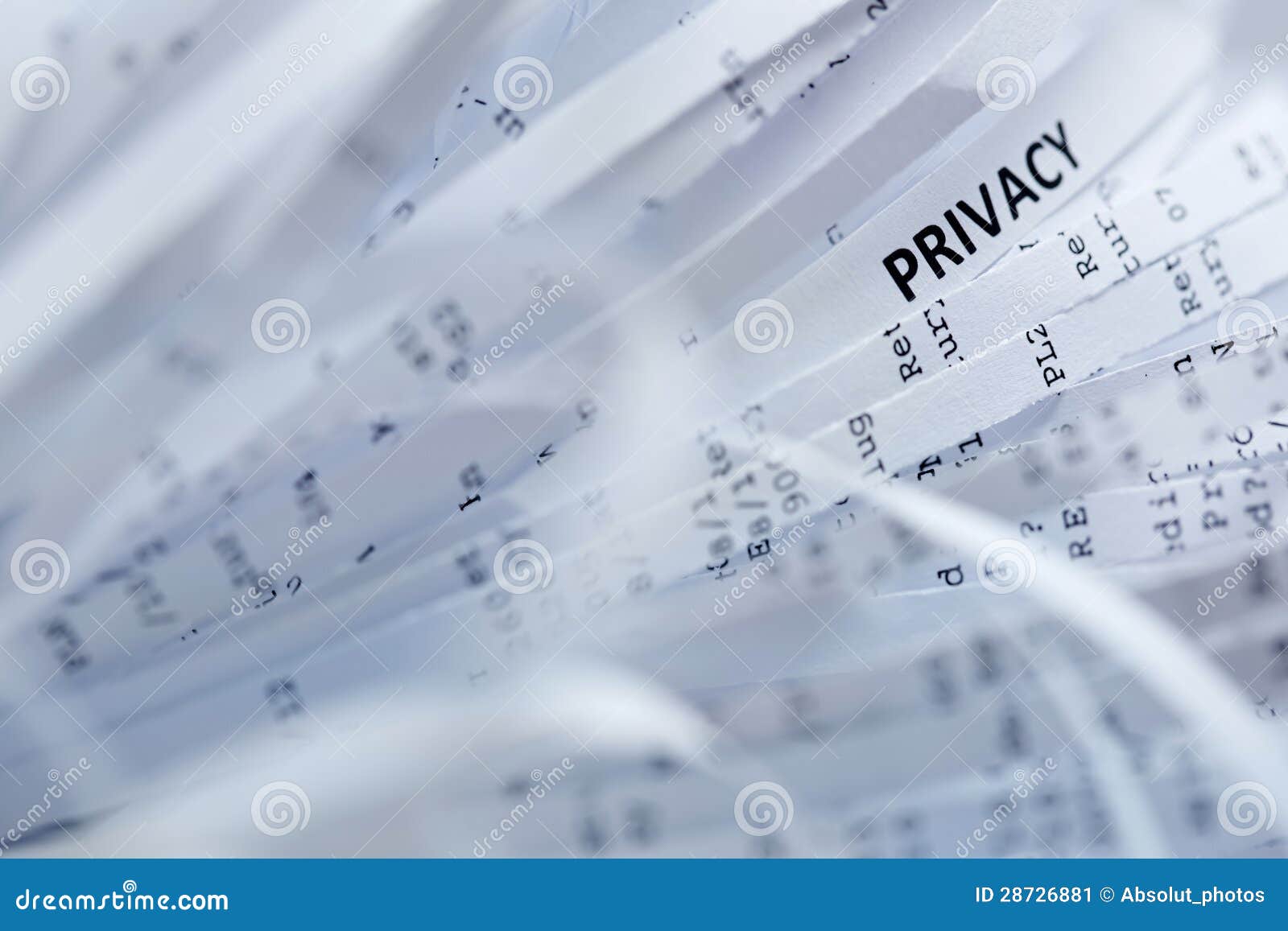 Pile of Shredded Paper - Privacy Stock Image - Image of focus ...