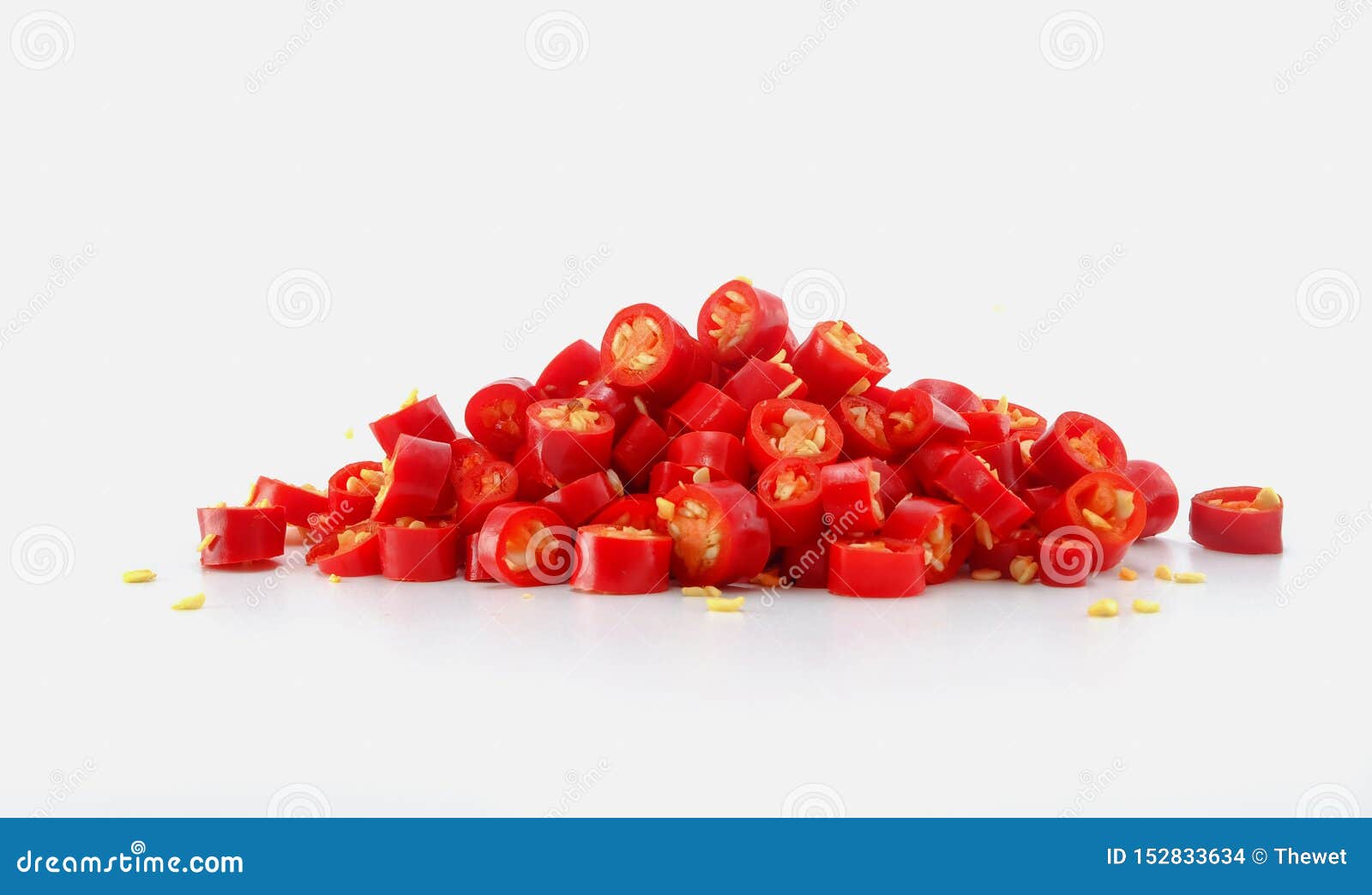 Pile of slice red chili stock photo. Image of pepper - 152833634