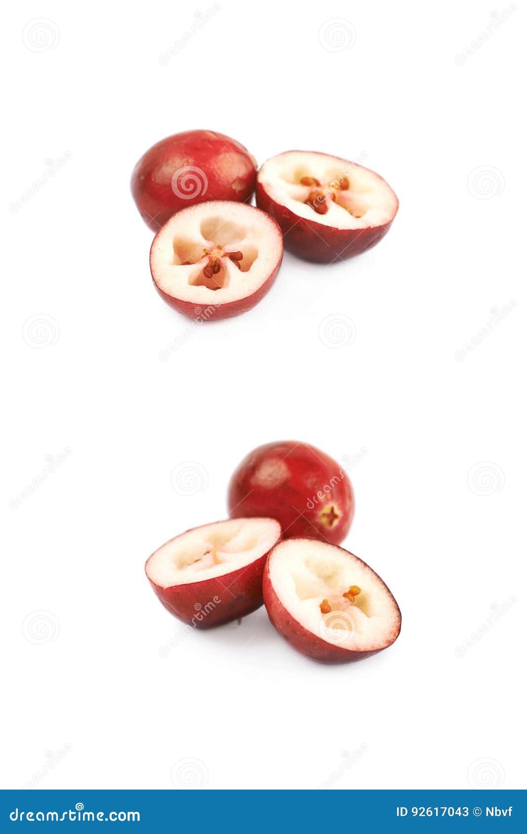 Pile of Sliced Cranberries Isolated Stock Image - Image of bright, food ...