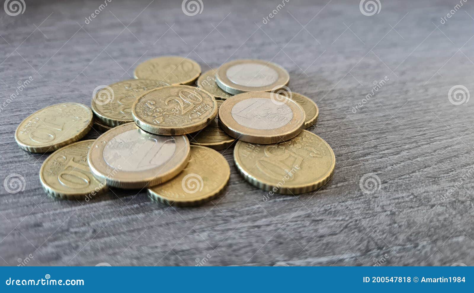 A Pile of Small Change of European Coins Stock Photo - Image of golden ...