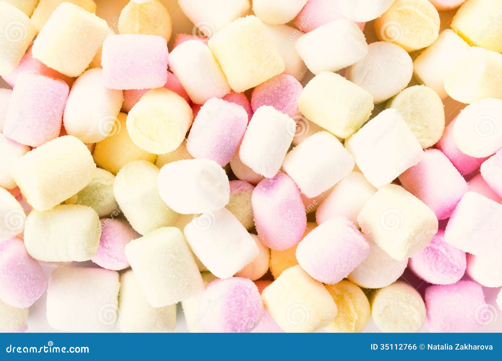 A Pile of Small Colored Puffy Marshmallows May Use As Background Stock ...