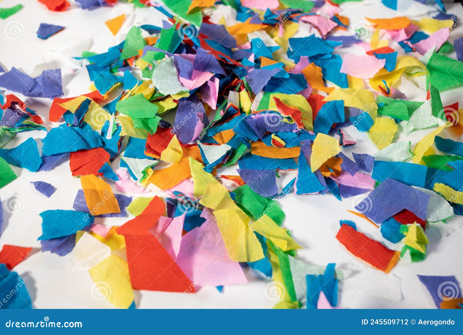 Pile of Small Confetti on White Background Stock Photo - Image of ...