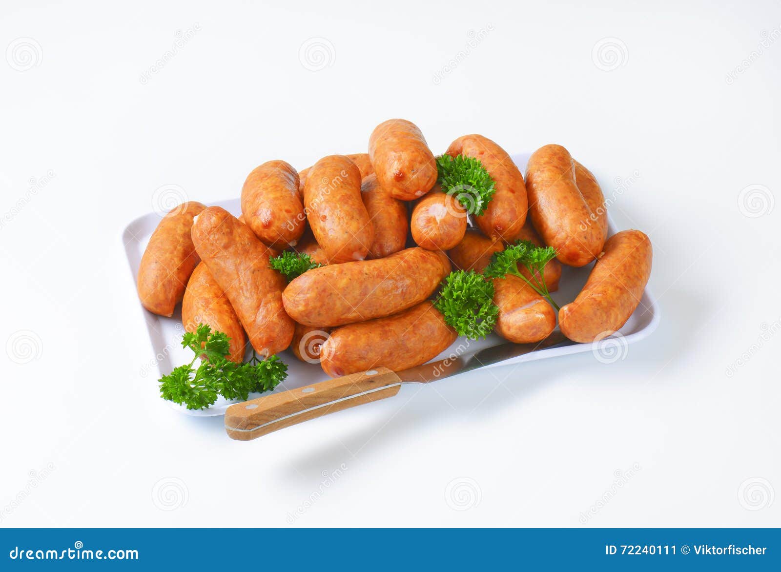 Pile of small sausages stock image. Image of smoked, food - 72240111