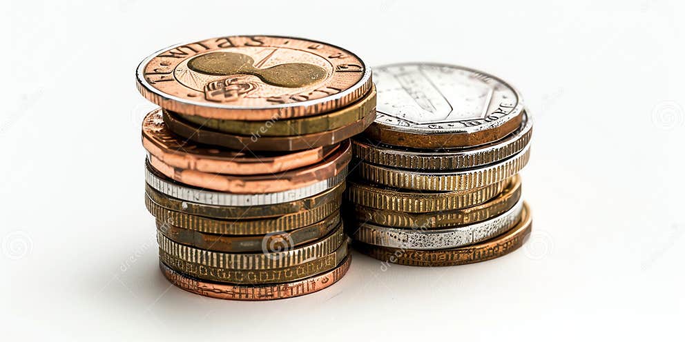 A Pile Small Stack of Fantasy Copper Stock Illustration - Illustration ...