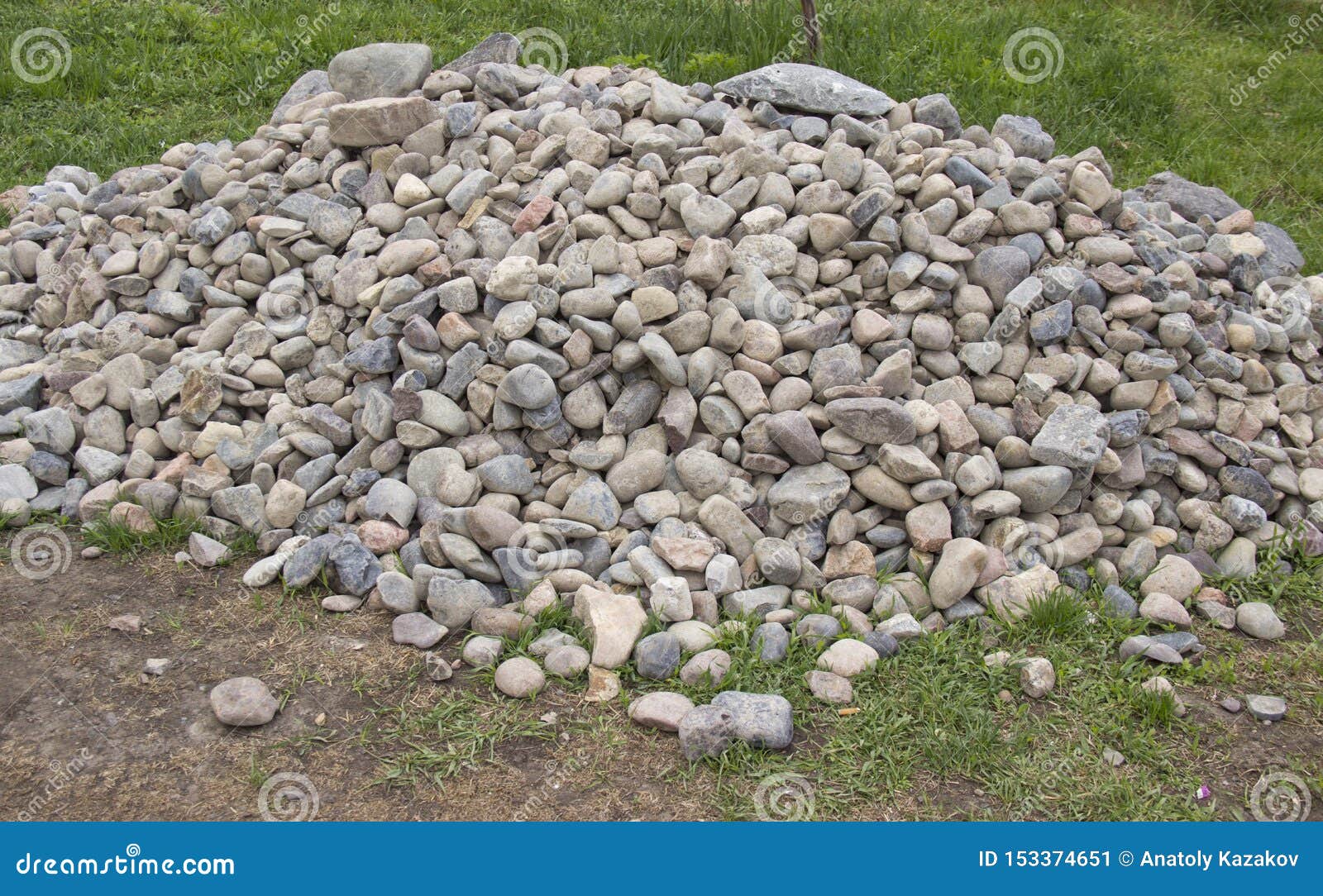 A Pile of Small Stones Poured on the Ground Stock Image - Image of ...