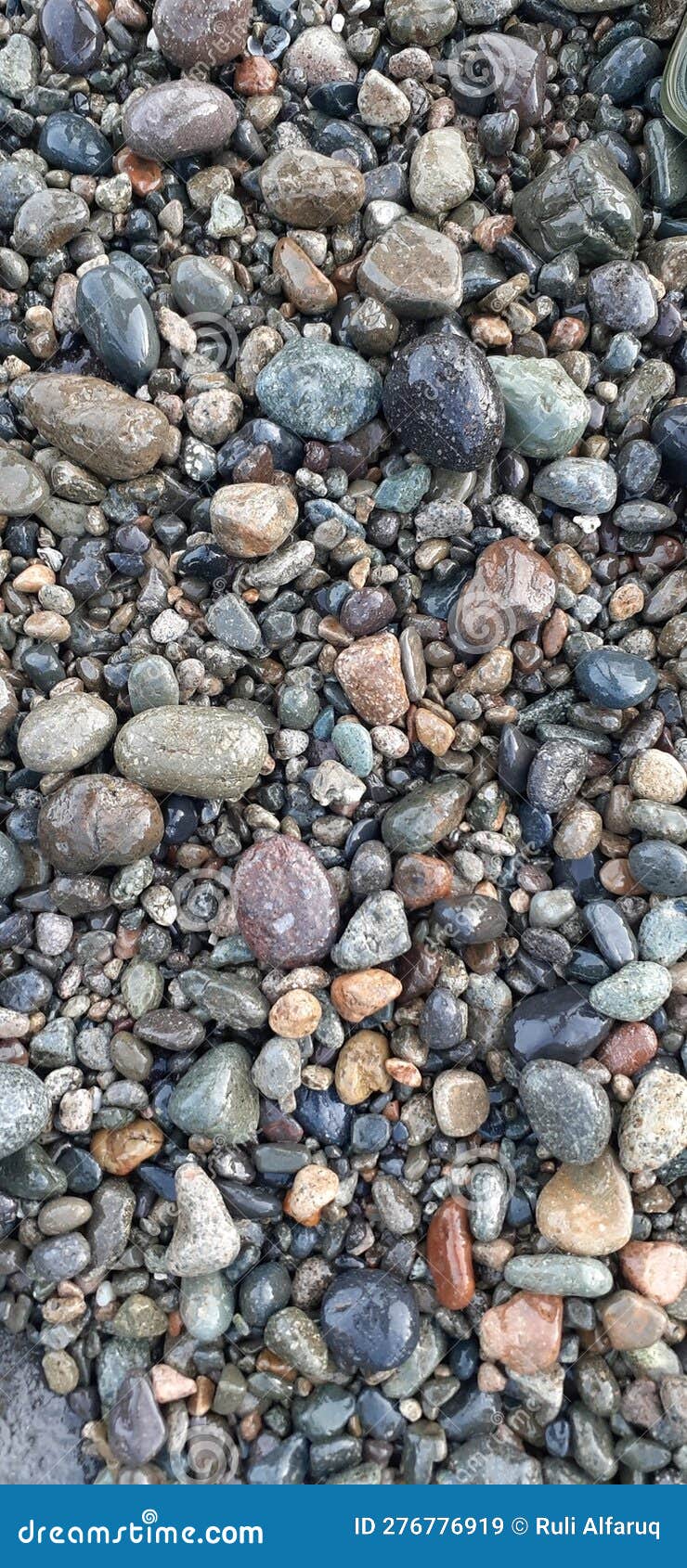 A pile of small wet stones stock image. Image of stones - 276776919