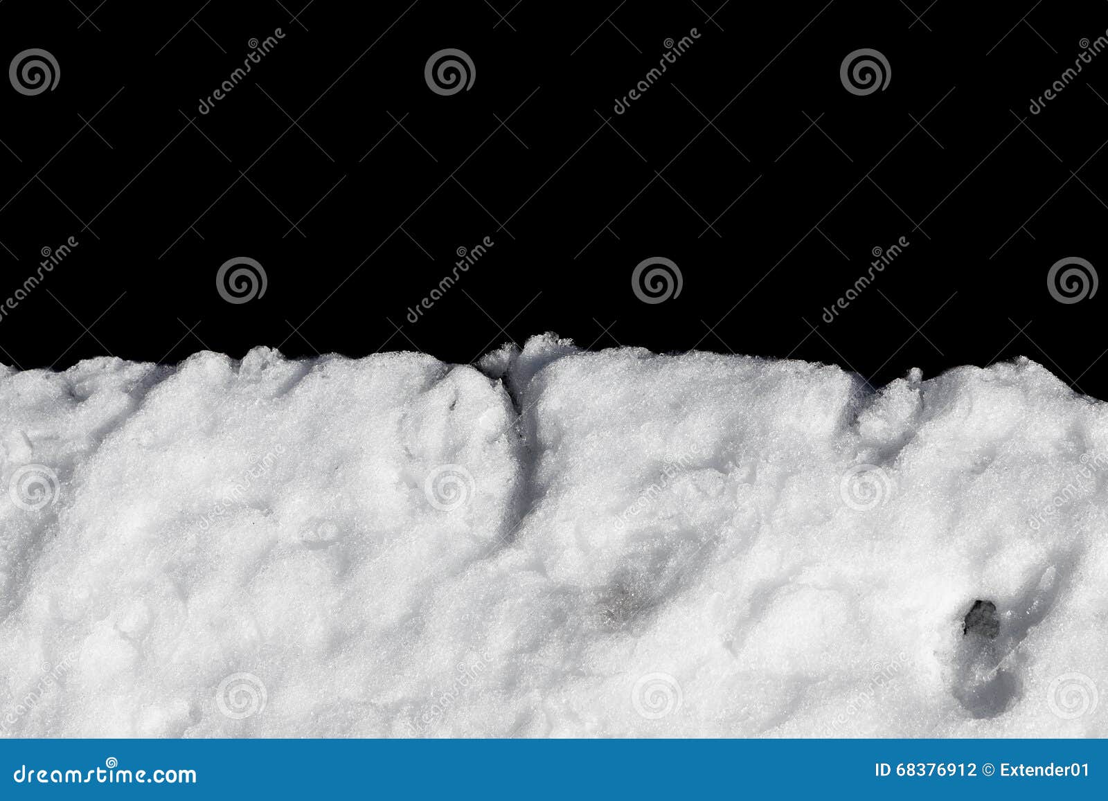 Snow Pile, Hill. Large Snow Drift On A Blue Sky Background, Outdoor ...