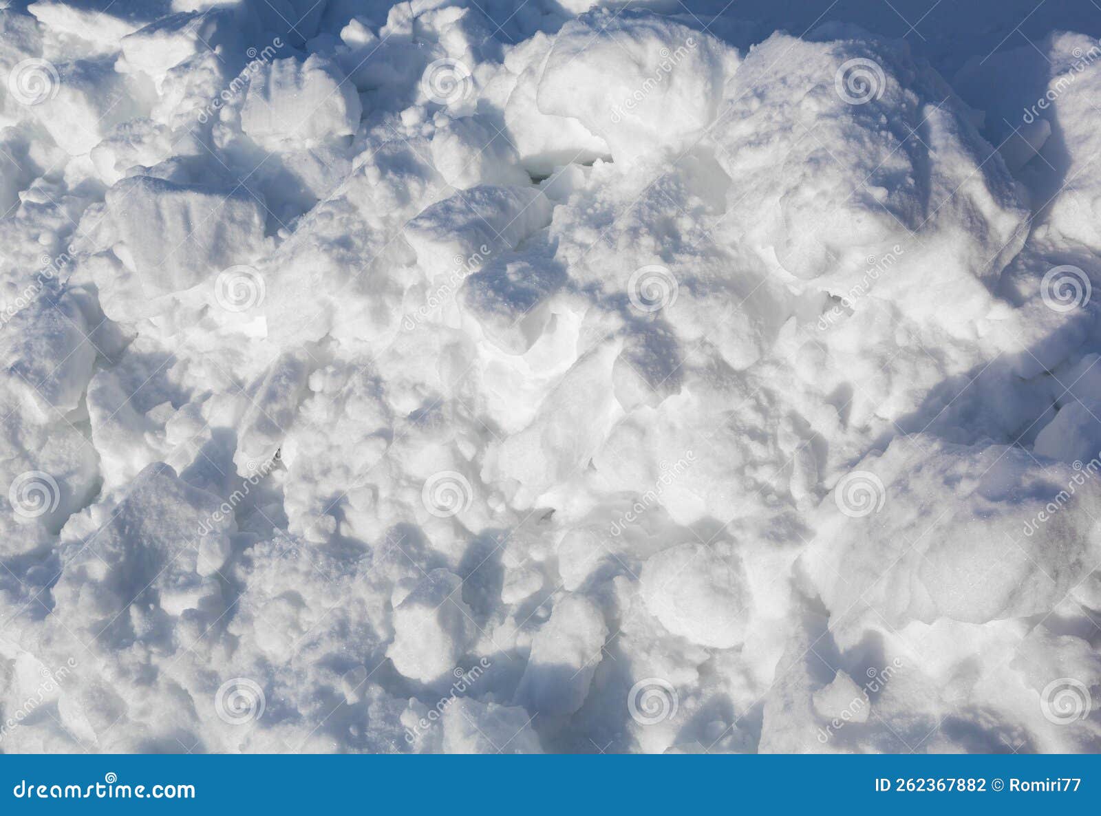 Pile of snow. Snowdrift stock photo. Image of hummock - 262367882