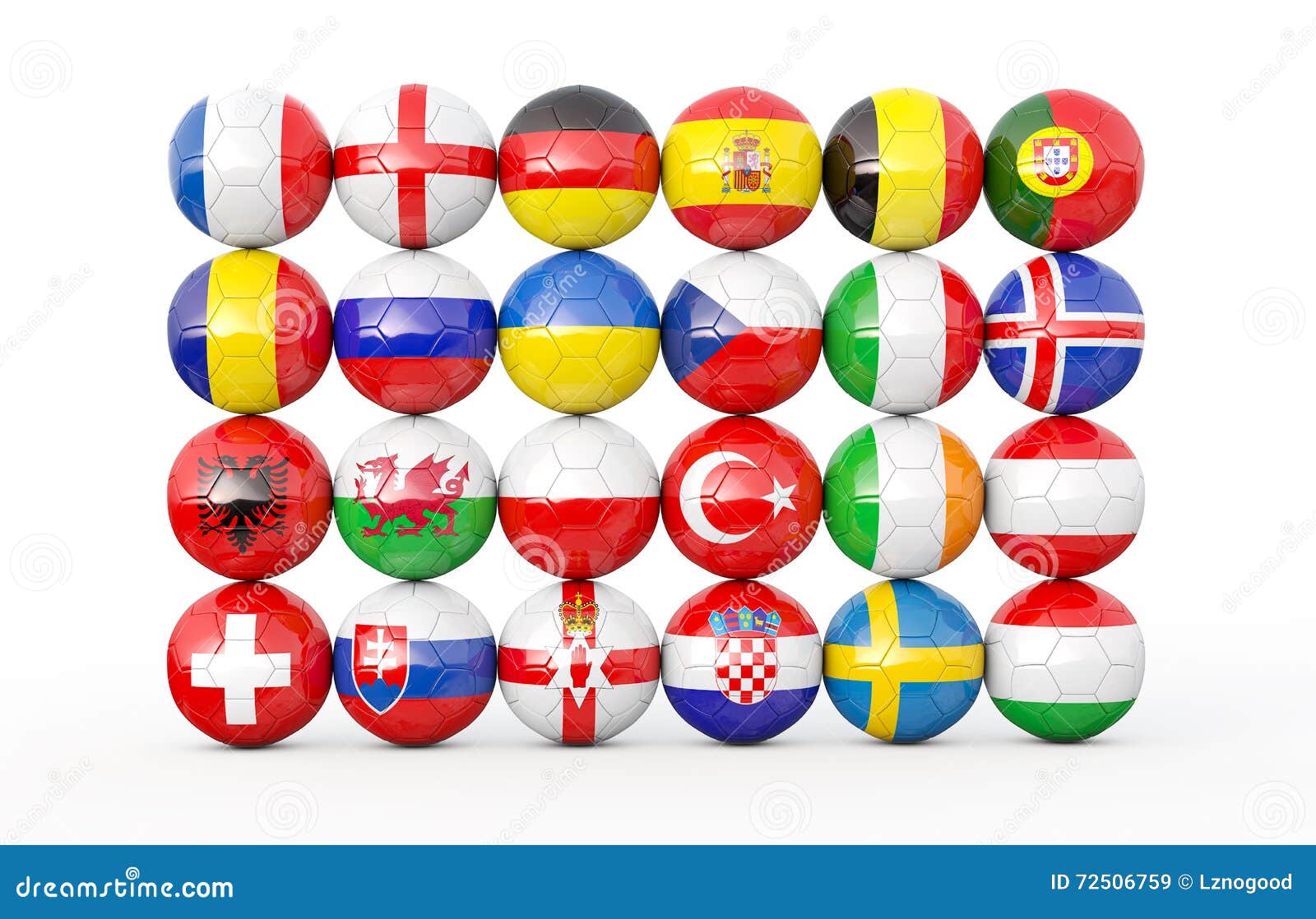 Pile of soccer balls stock illustration. Illustration of croatia - 72506759