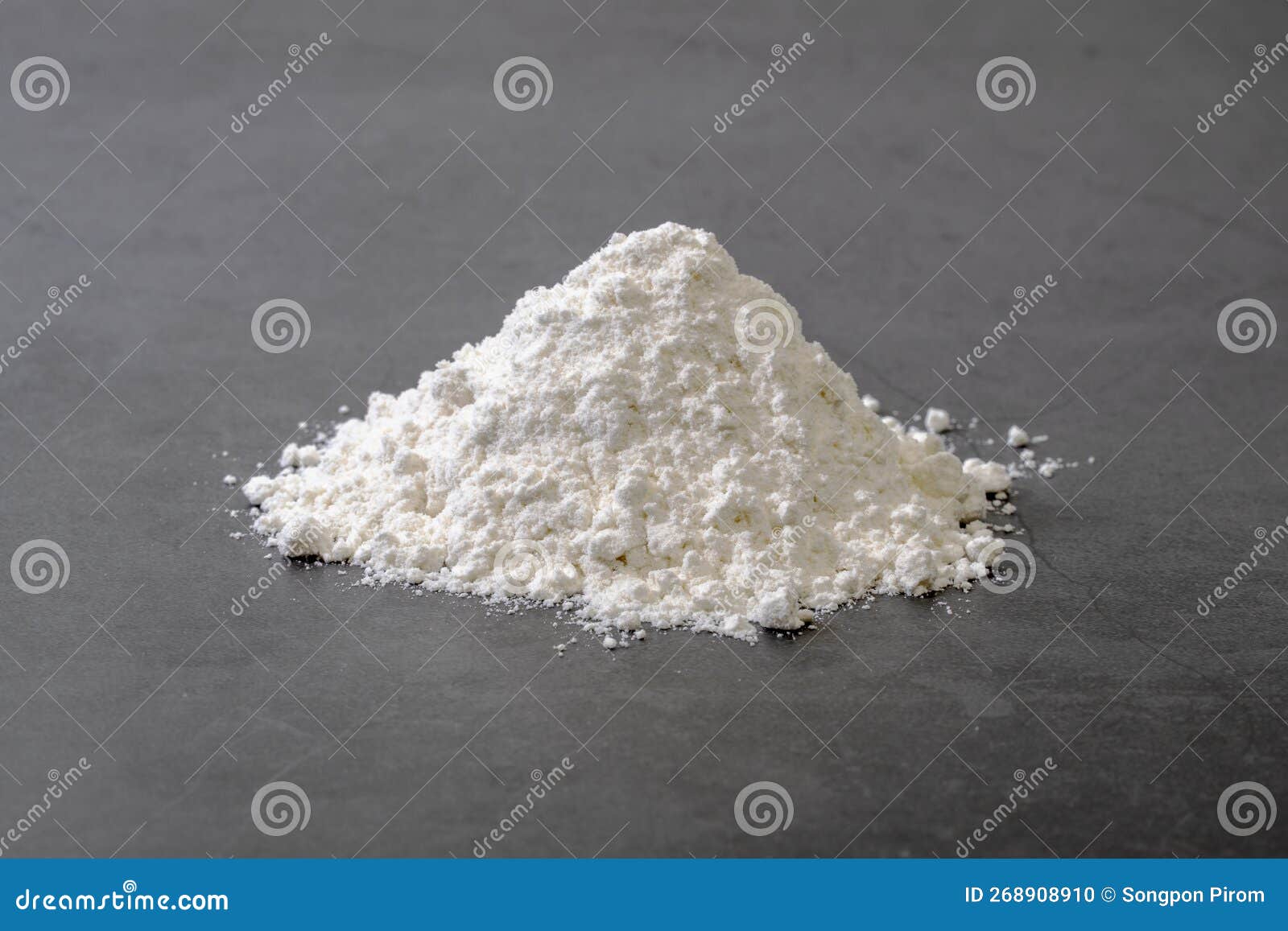 The Pile of Soft Wheat Flour Stock Photo - Image of breakfast, round ...