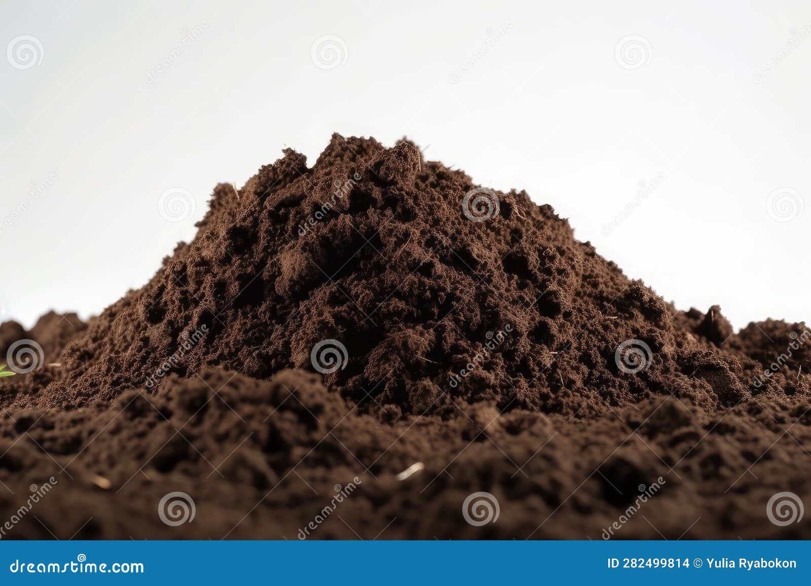 Pile Soil With Earthworms Isolated On White Background. Worms And ...