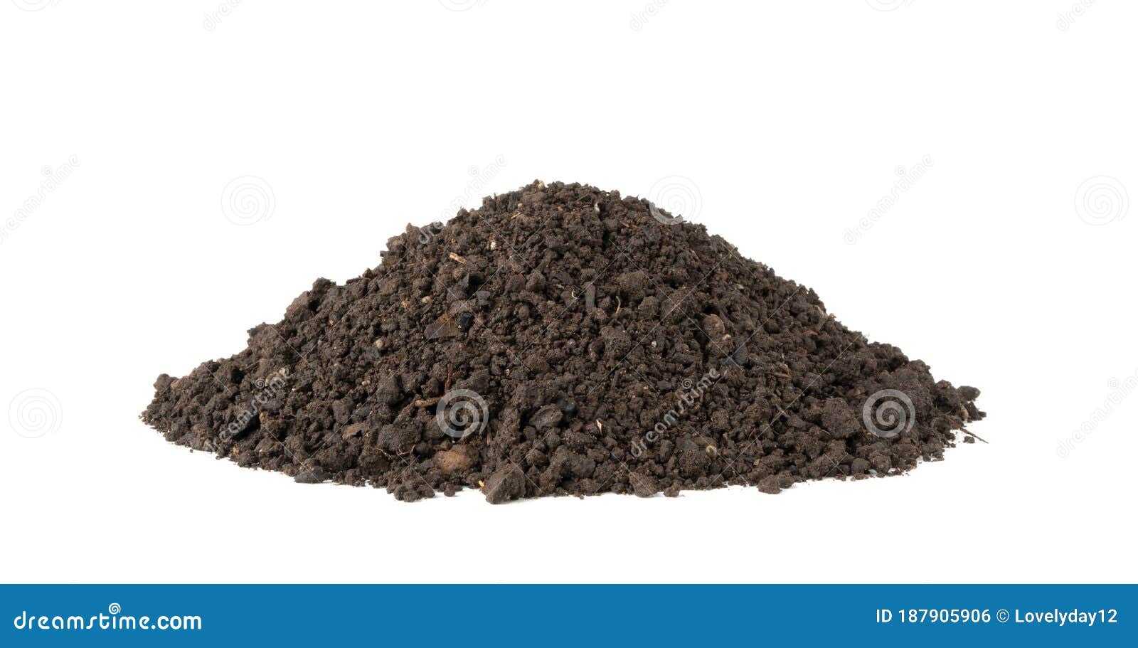 Pile Of Wet Soil Isolated On White Background Royalty-Free Stock Photo ...