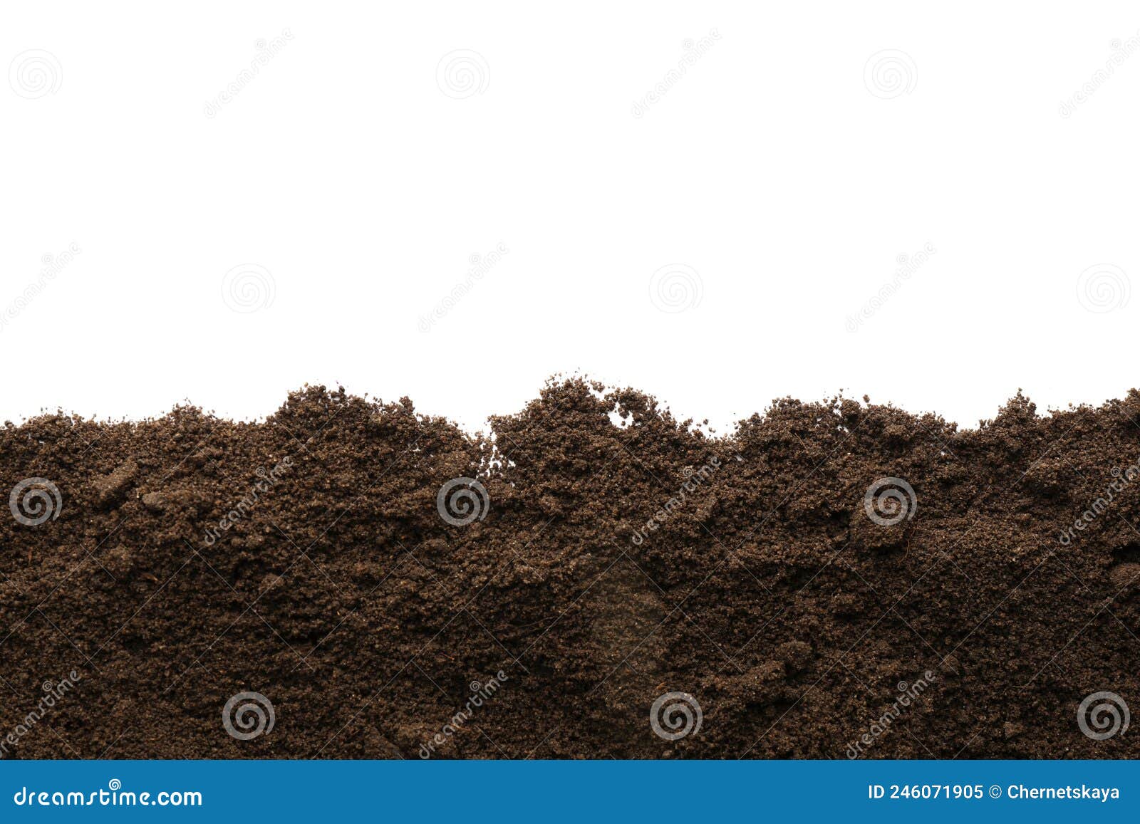Pile of Soil on White Background, Top View Stock Image - Image of ...