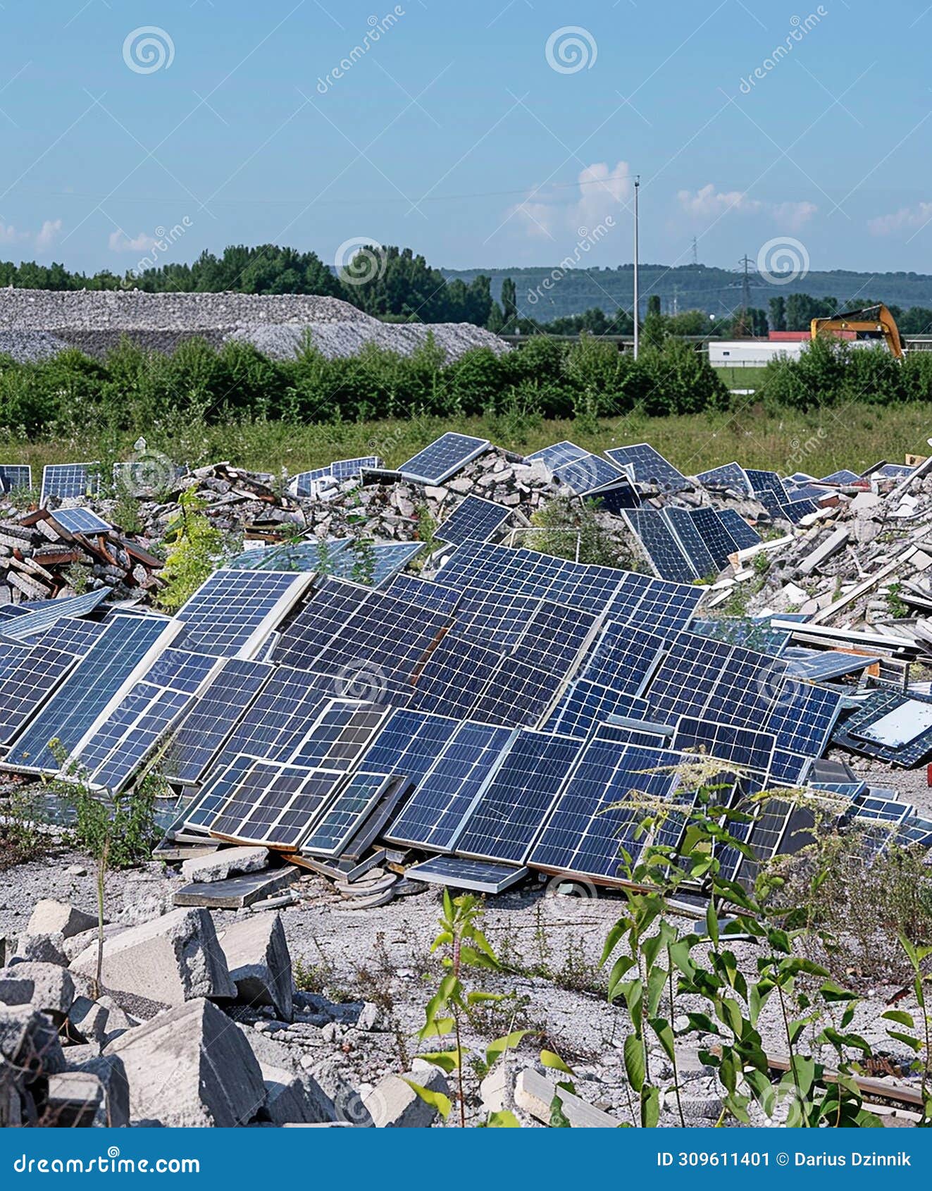 Pile of Solar Panels, Junkyard. AI Generative Stock Illustration ...