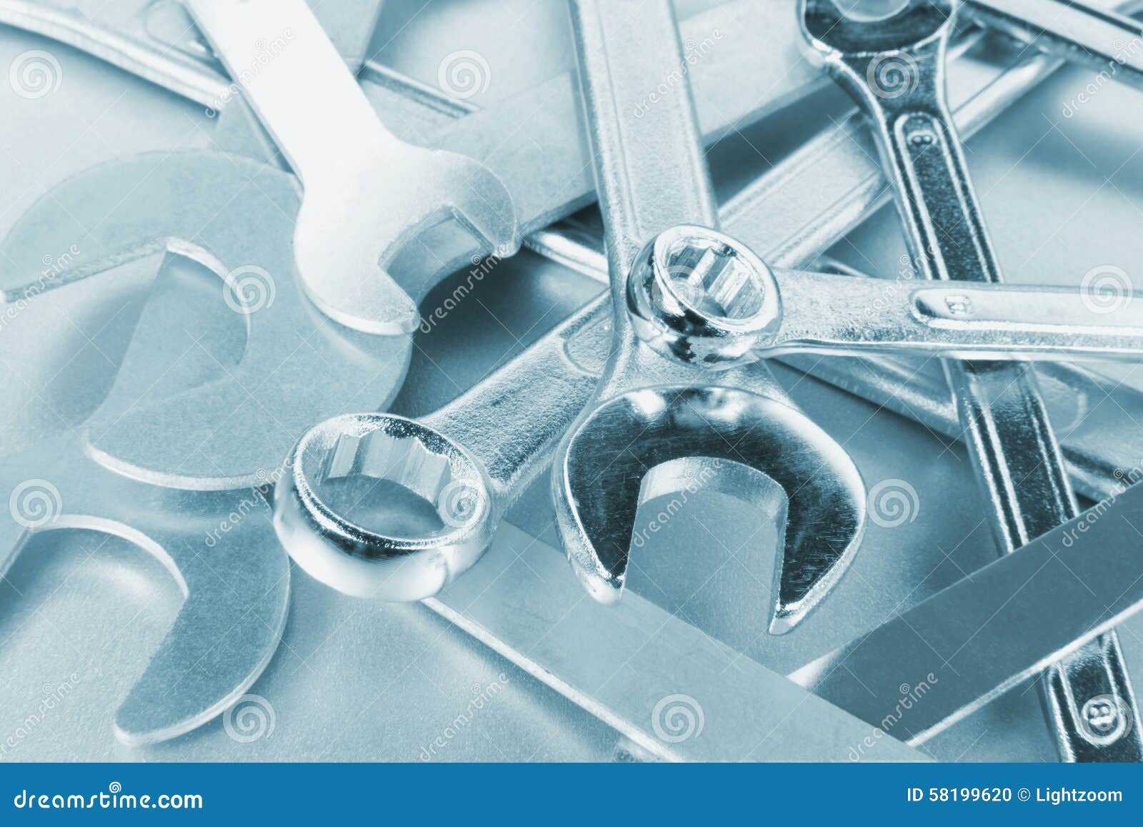 Pile of Spanners stock photo. Image of collection, renovation - 58199620