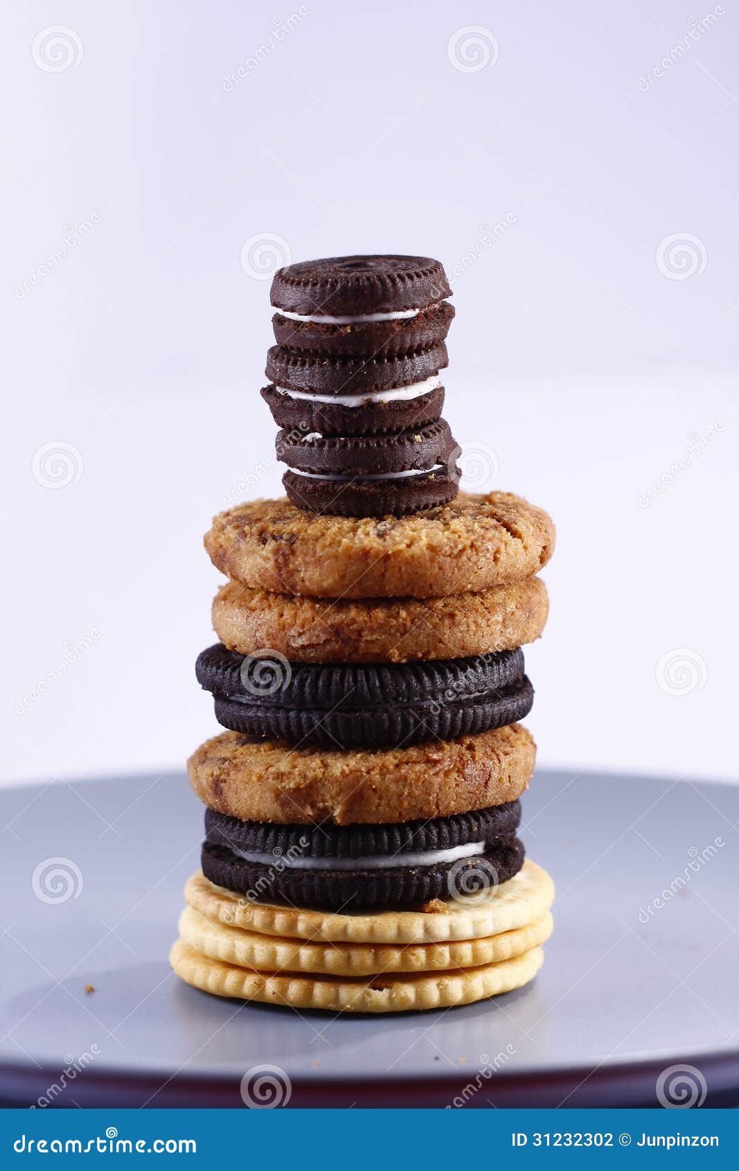 Pile or Stack of Cookies stock photo. Image of pile, cookies - 31232302