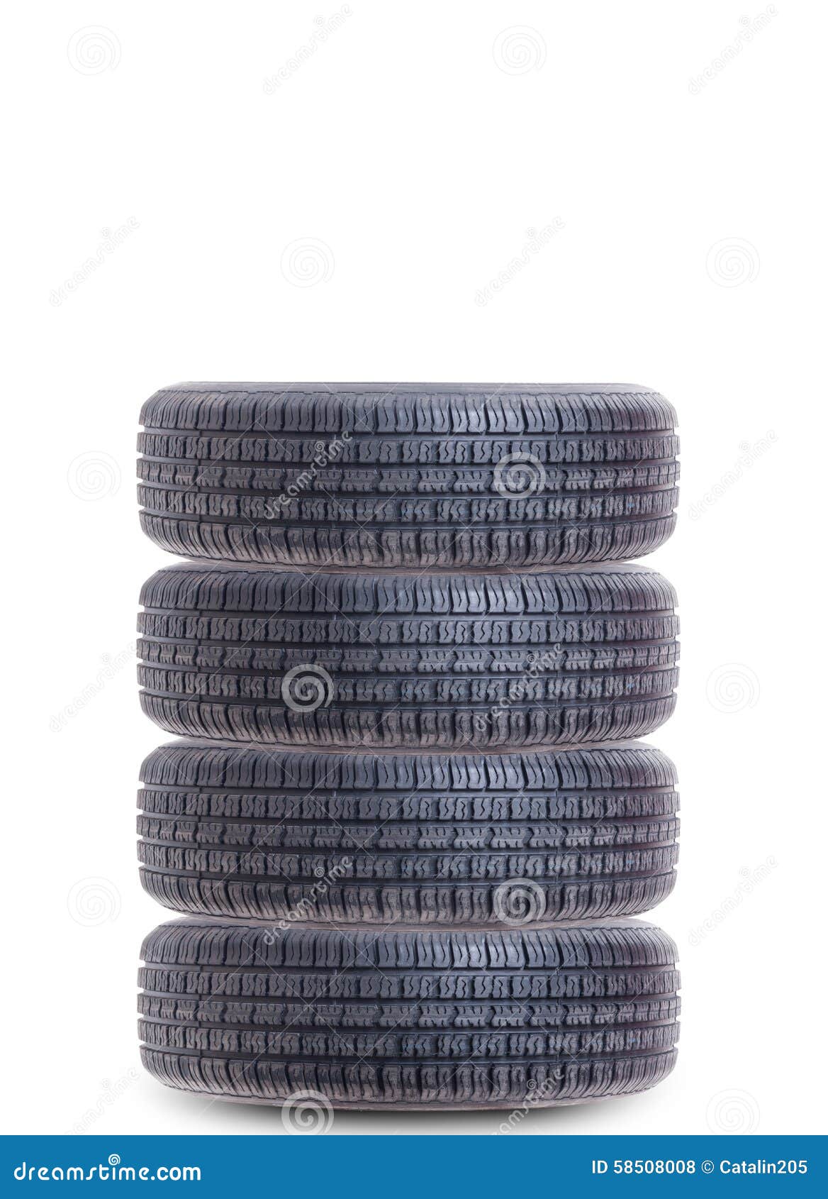 Pile Stack or Set of Four Car Auto Tires Stock Photo - Image of ...