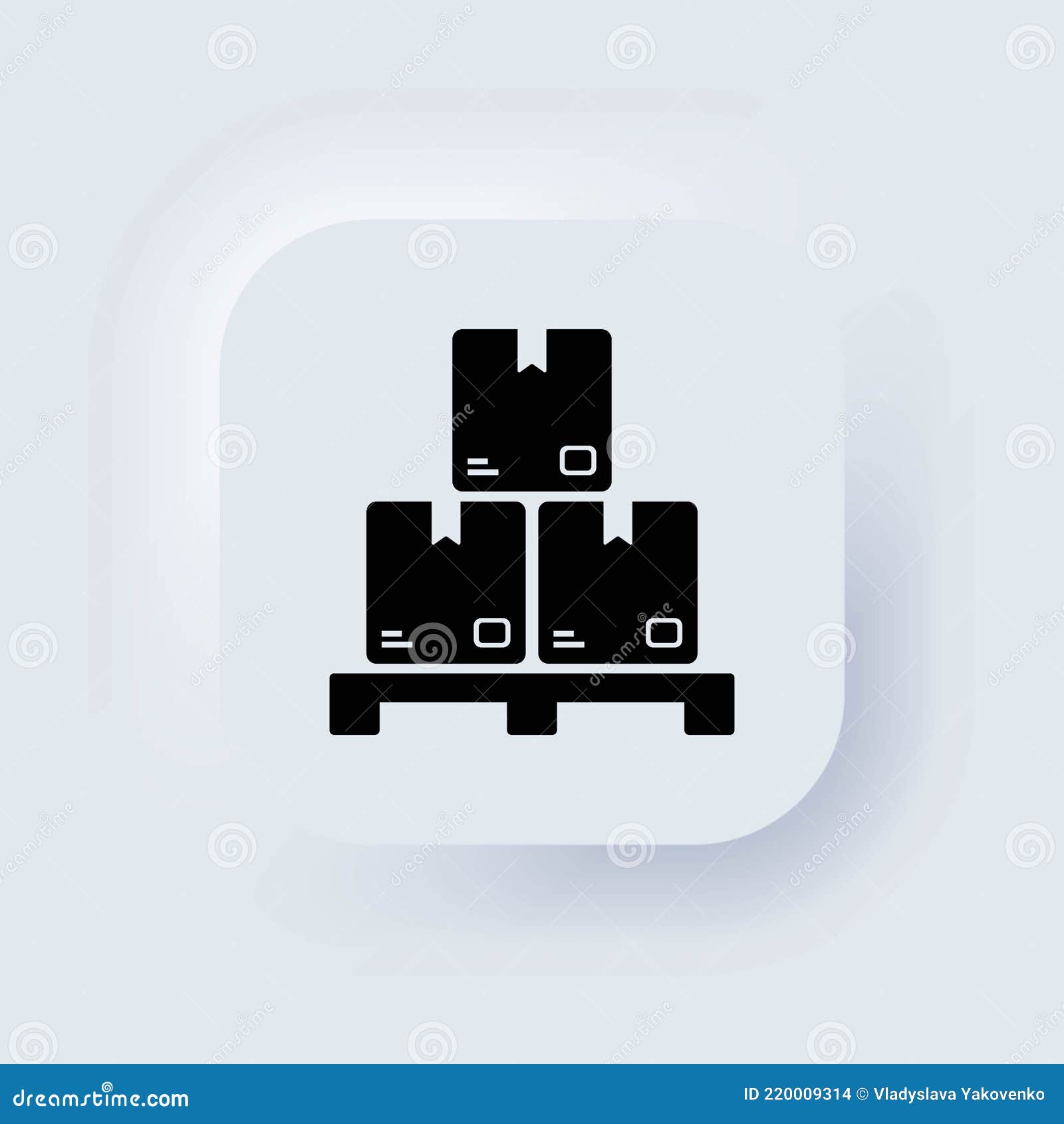 Pile of Stacked Cardboard Boxes. Delivery Icon. Pile of Stacked Sealed ...