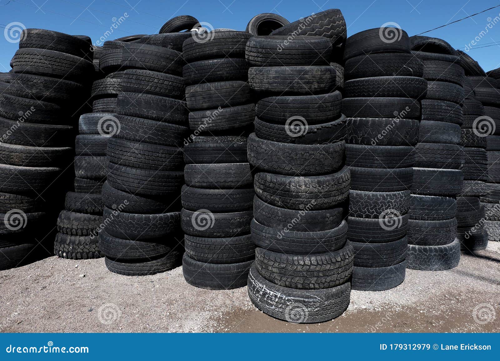 Pile and Stacks of Old Worn Used Tires Stock Image - Image of pile ...