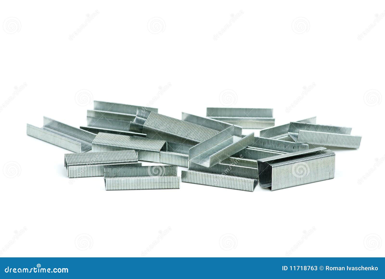 Pile of staples stock image. Image of white, isolated - 11718763