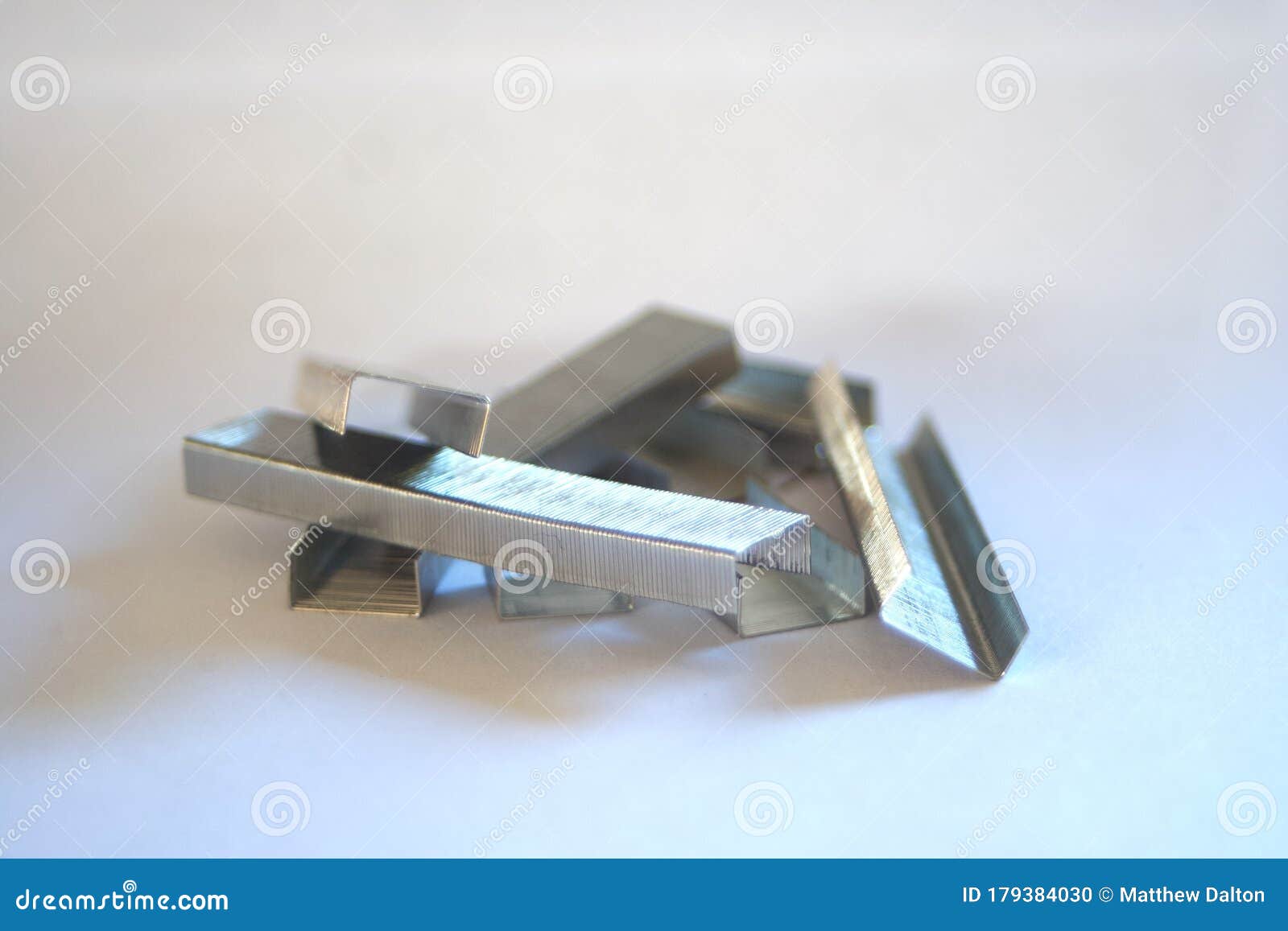A Pile of Staples on a White Background. Stock Photo - Image of white ...