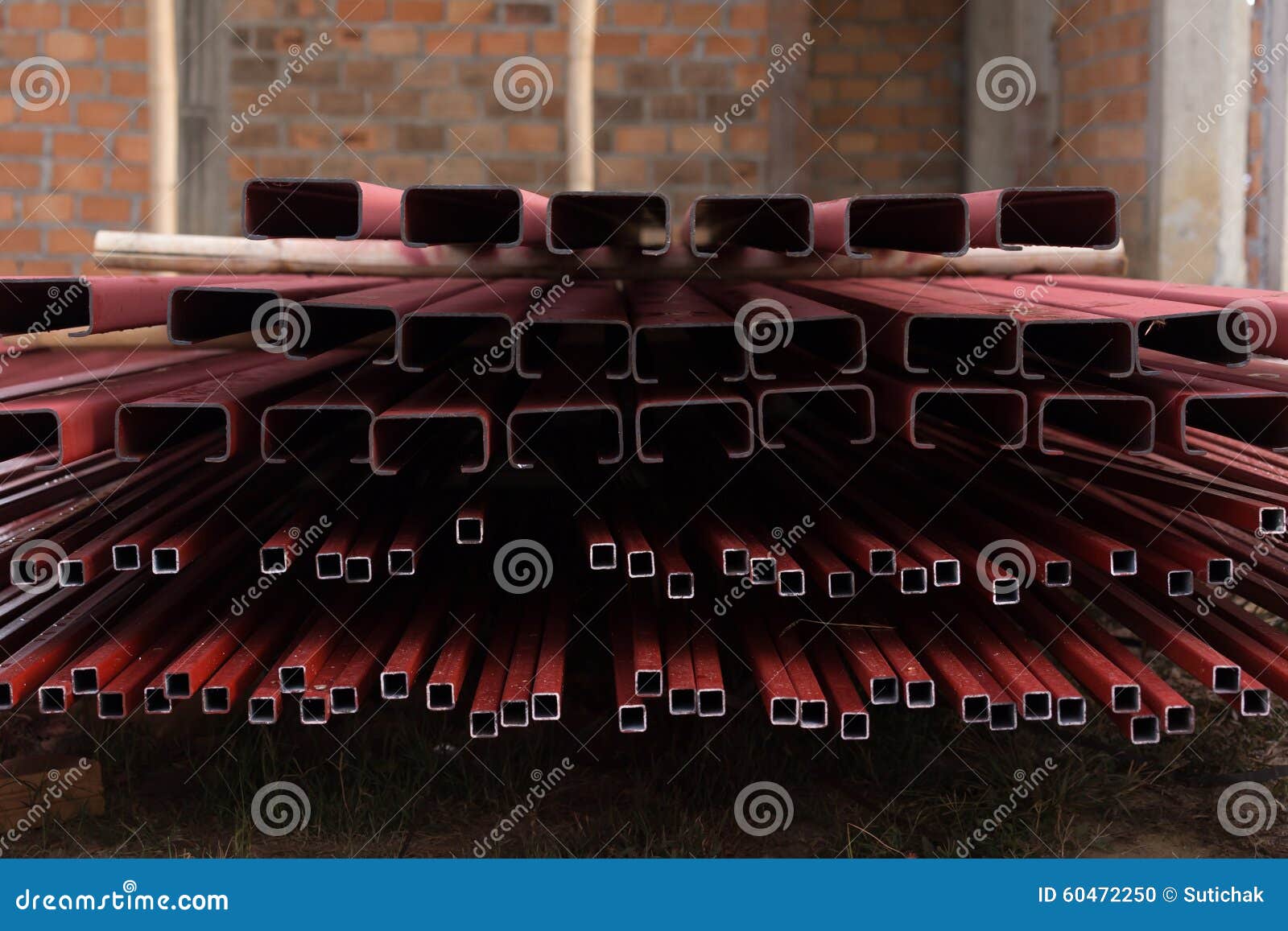 Pile of Steel Bar for Building Stock Photo - Image of storage, hard ...