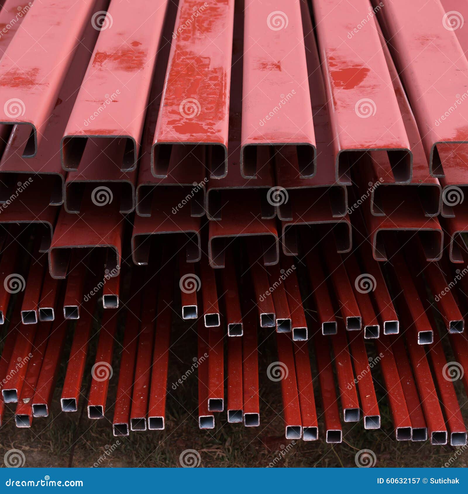 Pile of Steel Bar for Building Stock Image - Image of site, hard: 60632157