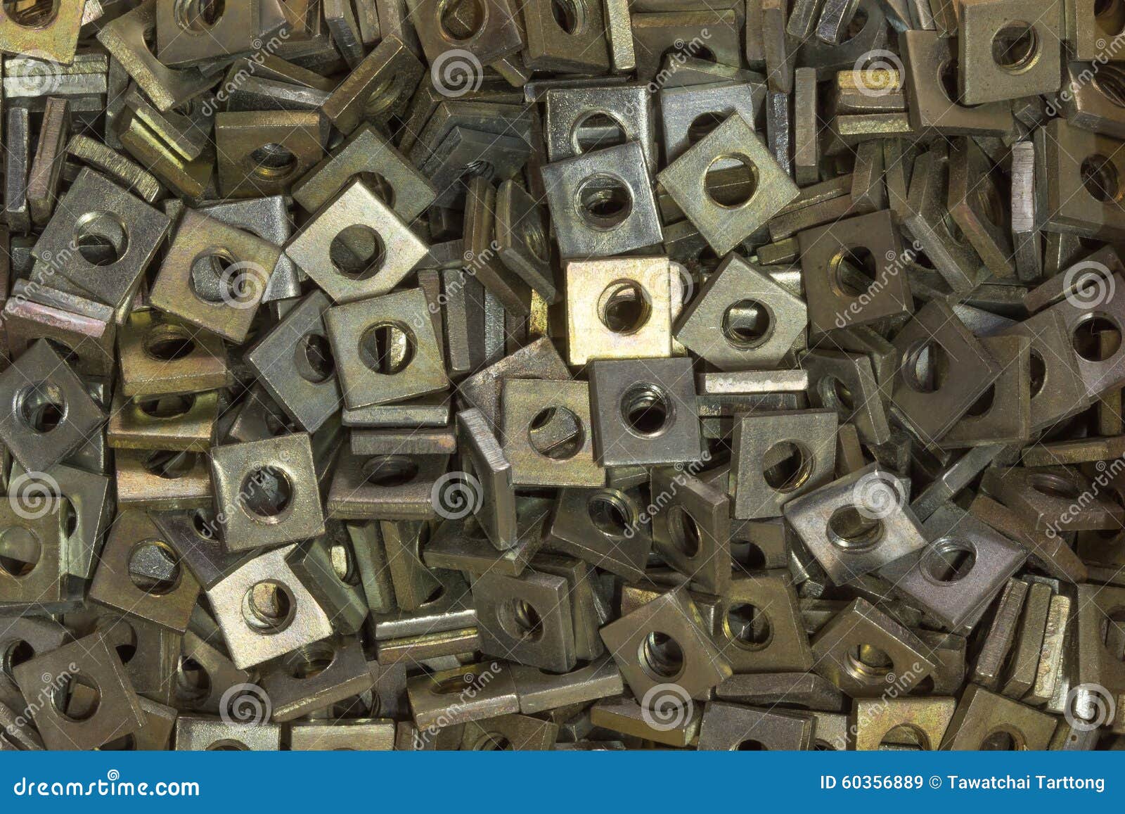 Pile of Steel Nuts Close-up Stock Image - Image of close, group: 60356889