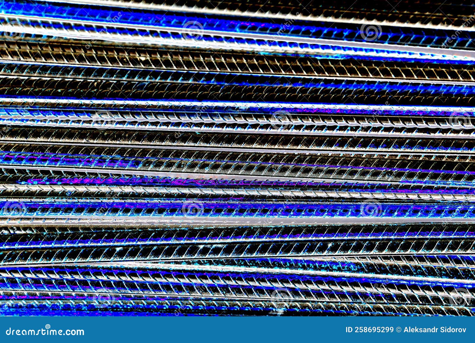 Pile of Steel Reinforcement. Pile of Steel Bars for Use in Construction ...