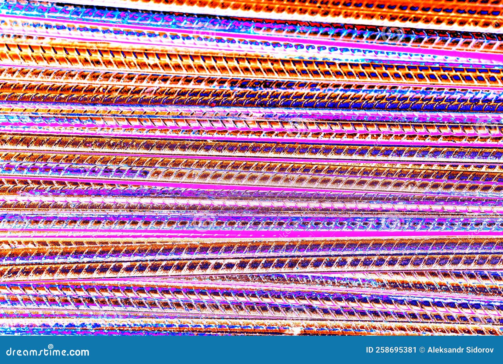 Pile of Steel Reinforcement. Pile of Steel Bars for Use in Construction ...