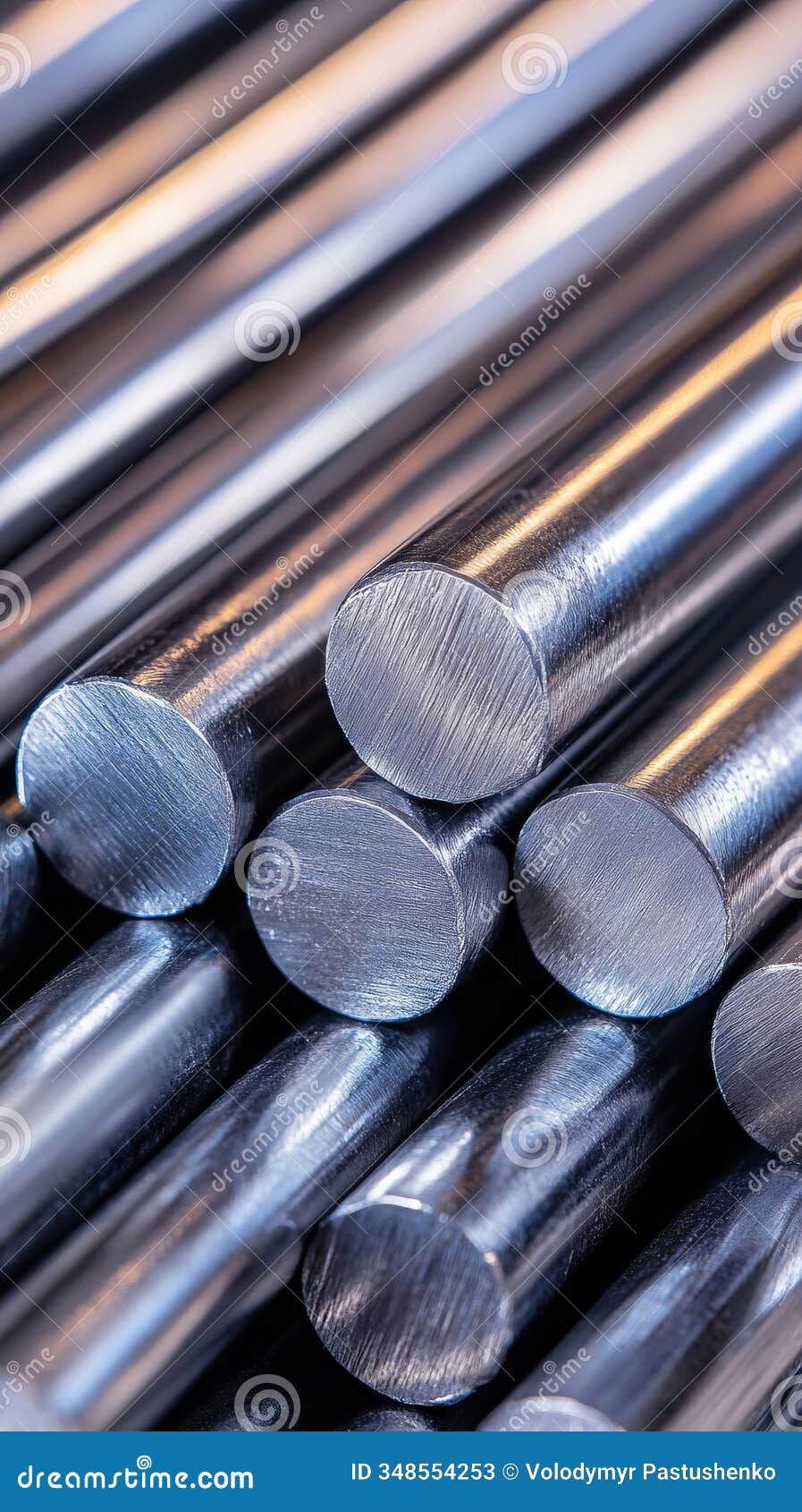 A Pile of Steel Rods Stacked on Top of Each Other Stock Image - Image ...