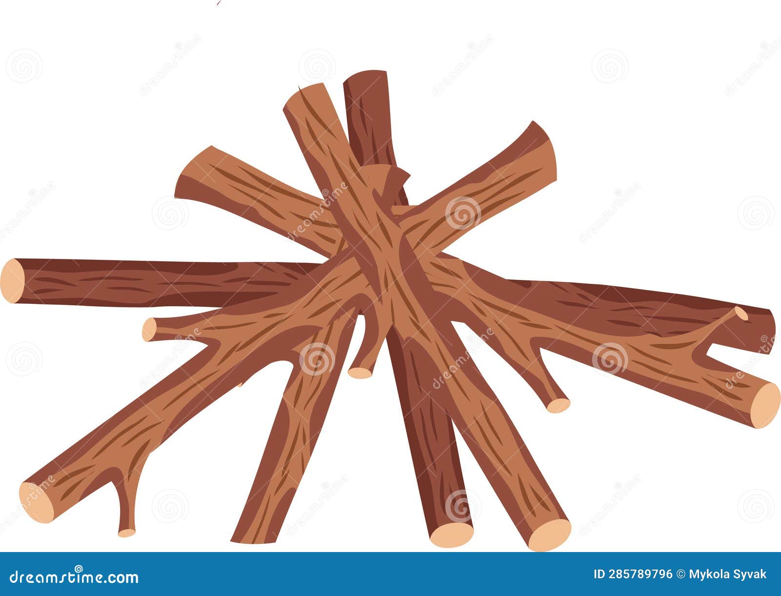 Pile of Sticks stock vector. Illustration of heap, texture - 285789796