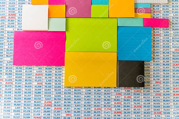 Pile of Sticky Notes on Office Table at Work Stock Image - Image of ...