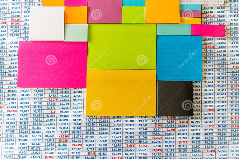 Pile of Sticky Notes on Office Table at Work Stock Image - Image of ...