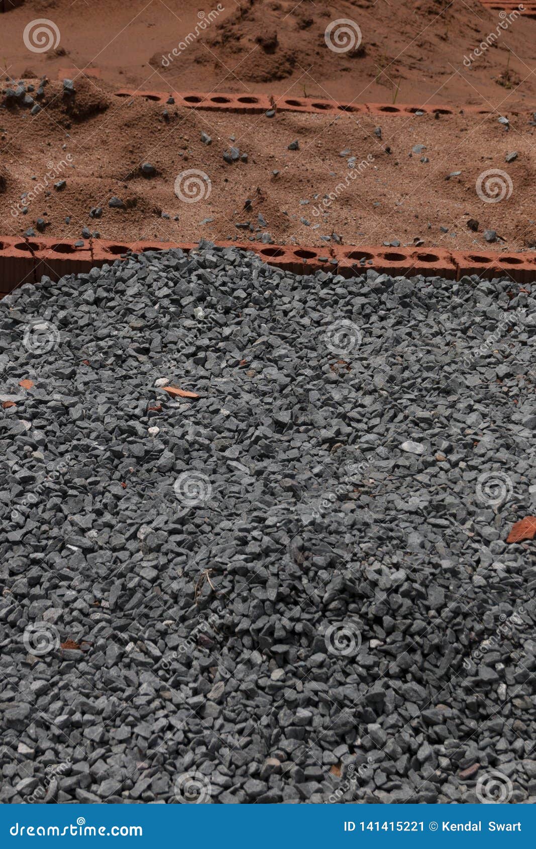 A Pile of Stone ans Sand stock image. Image of view - 141415221