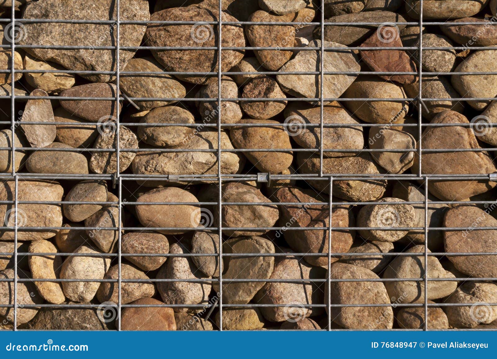 Pile of Stone with Metal Grid. Stock Image - Image of mesh, design ...