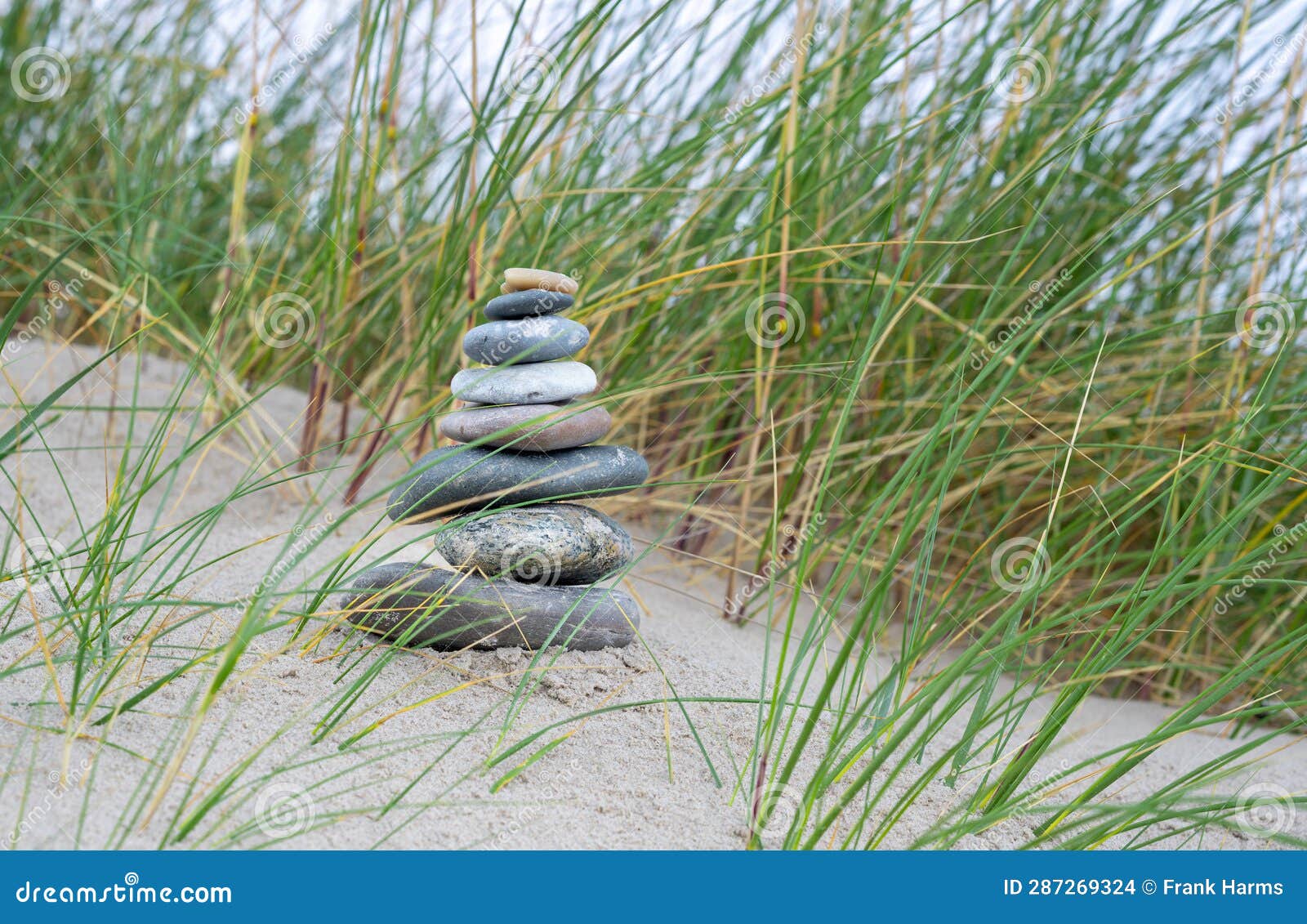 Pile of Stone in the Sand Dunes at the Beach. Stock Photo - Image of ...
