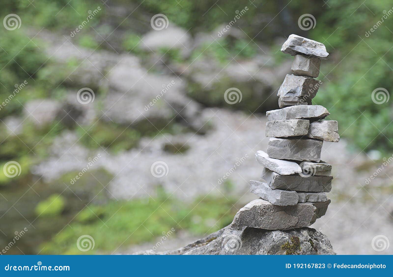 Pile of Stones Called CAIRN To Indicate the Right Path Way Stock Image ...