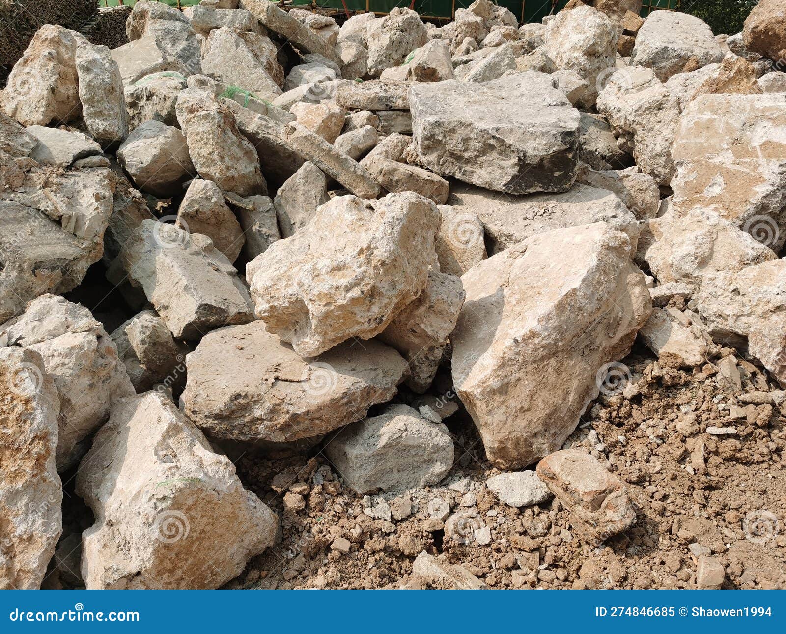 Pile of Stones for Construction Using Stock Image - Image of background ...