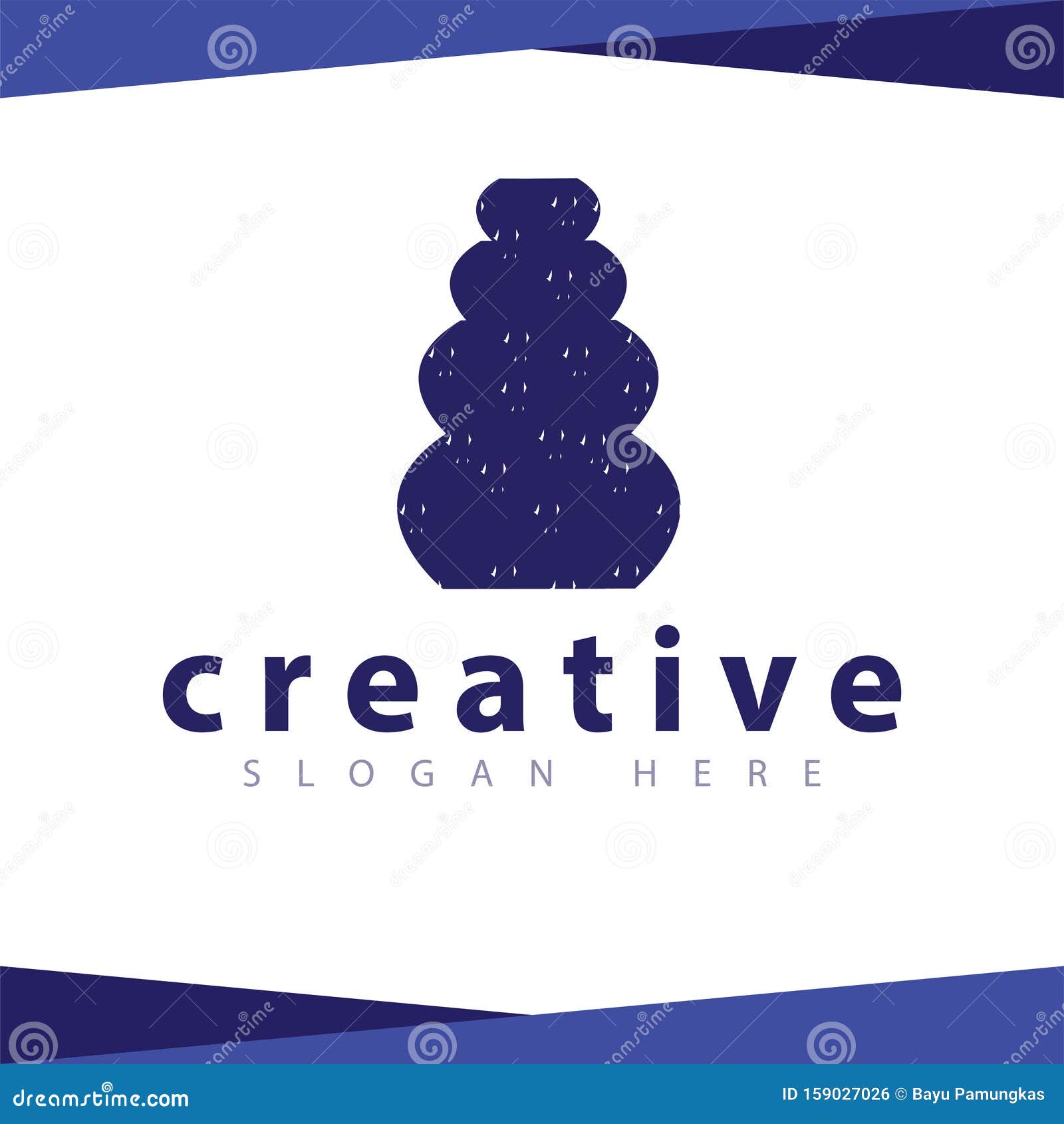 Pile of stones logo icon stock vector. Illustration of pile - 159027026