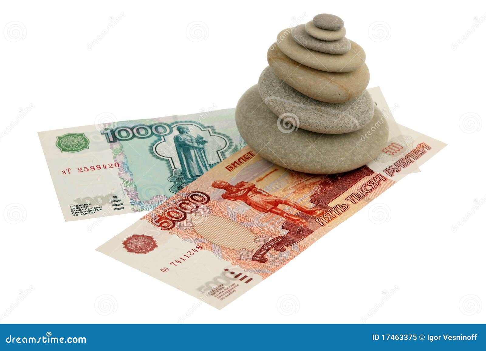 Pile of stones and money stock image. Image of studio - 17463375