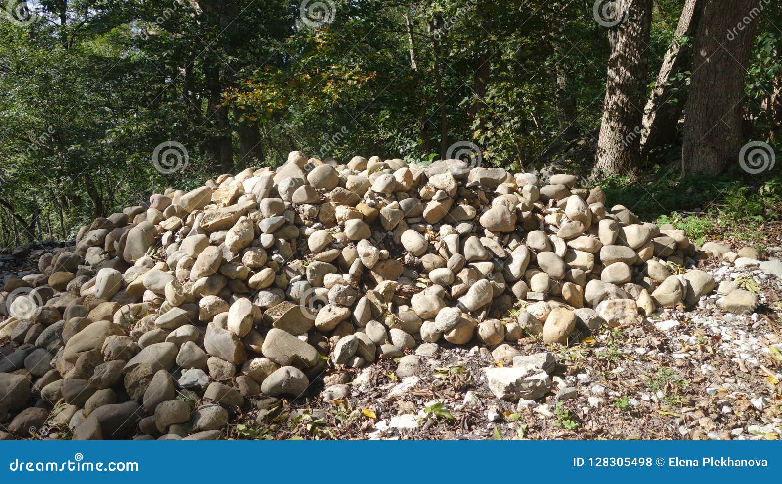 Pile of stones stock photo. Image of pile, shape, forest - 128305498