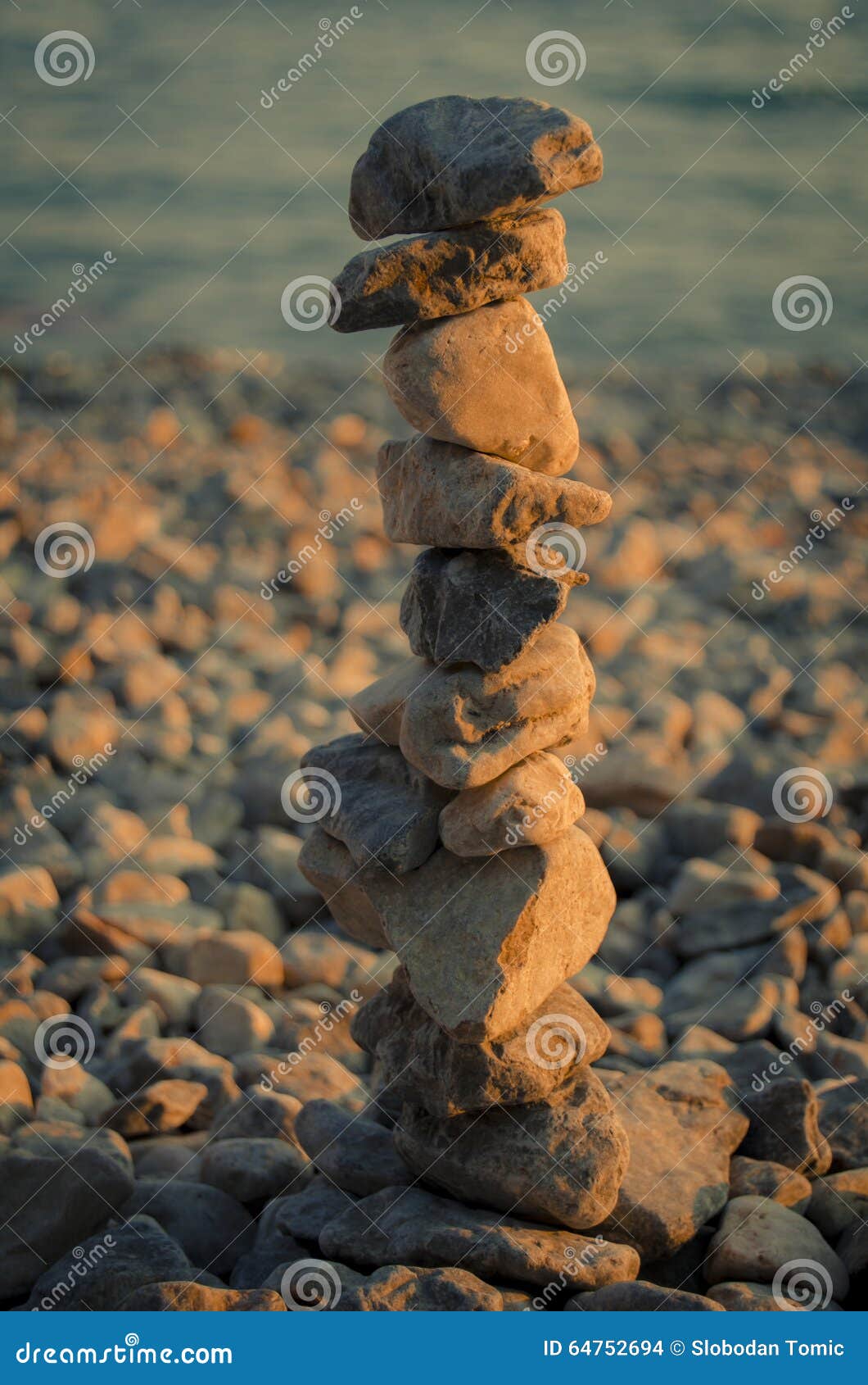 Pile of stones stock photo. Image of dusk, relaxation - 64752694
