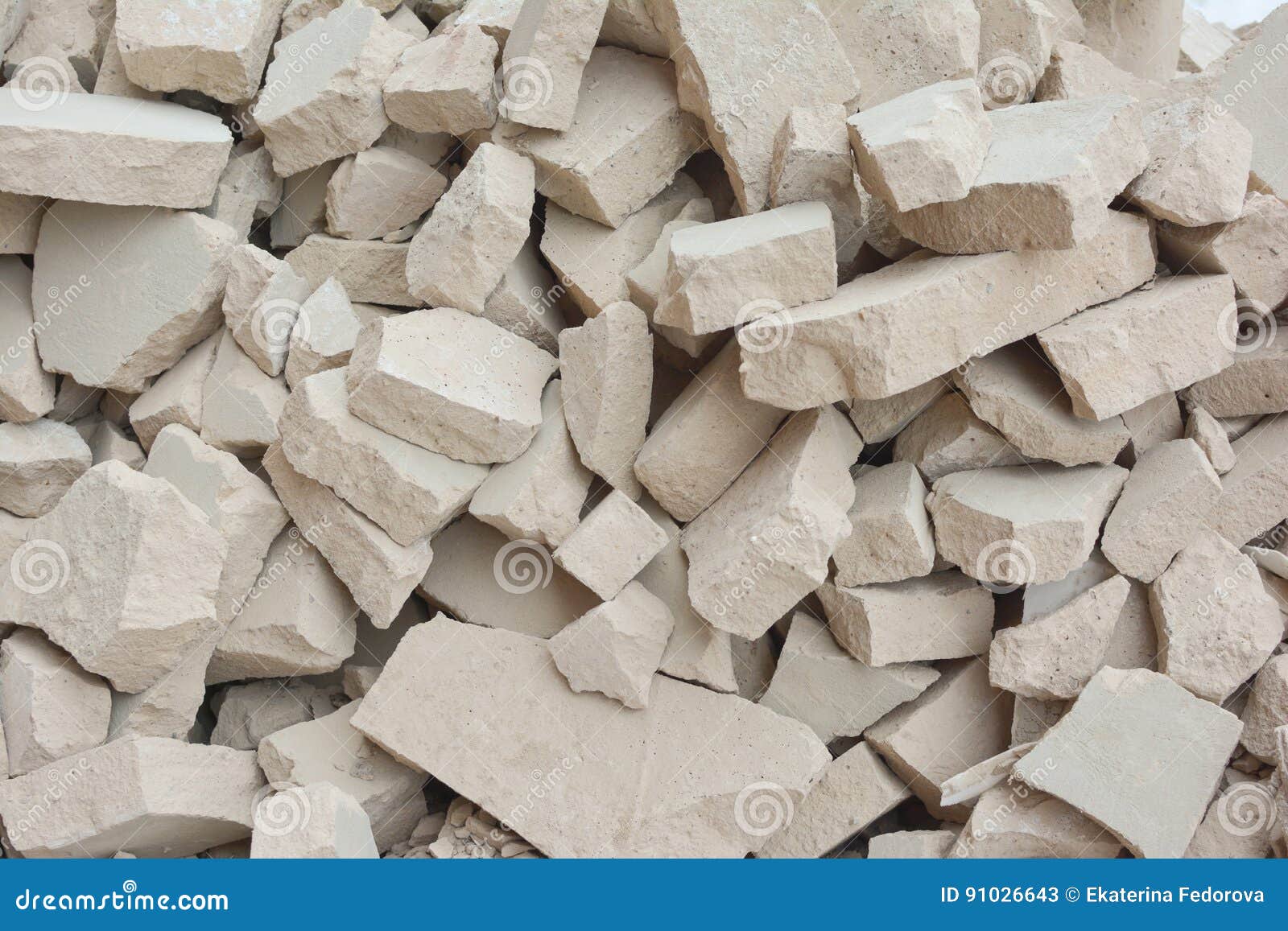 A Pile of Stones. Unusual Background from Broken Gray Bricks Stock ...