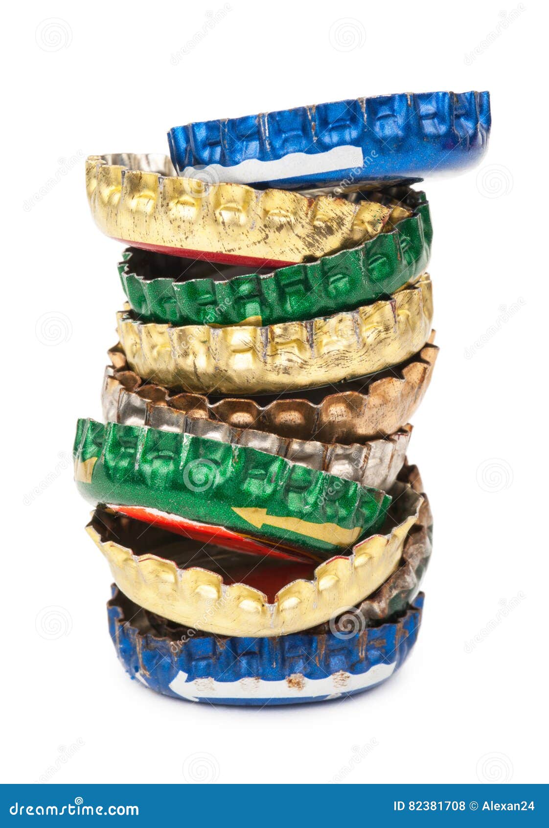 Pile of stoppers from beer stock photo. Image of isolated - 82381708