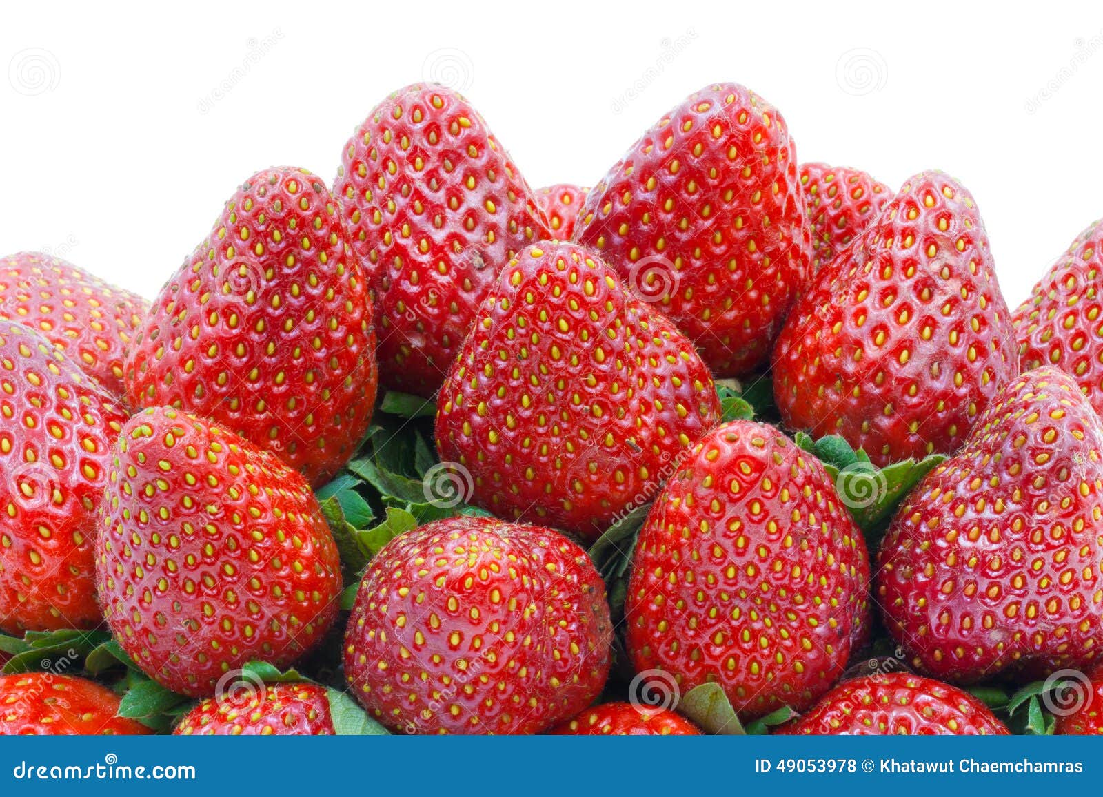 Pile Strawberries Isolated on White Stock Photo - Image of food, macro ...