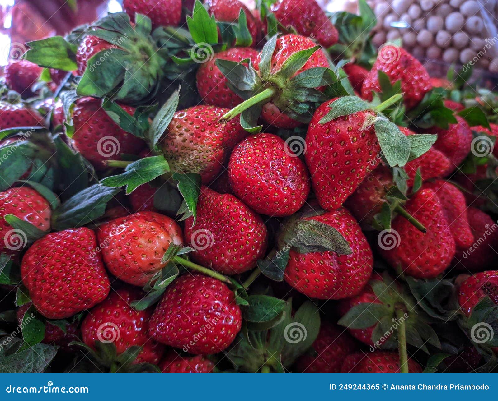 Pile of Strawberries in a Traditional Market Stock Image - Image of ...