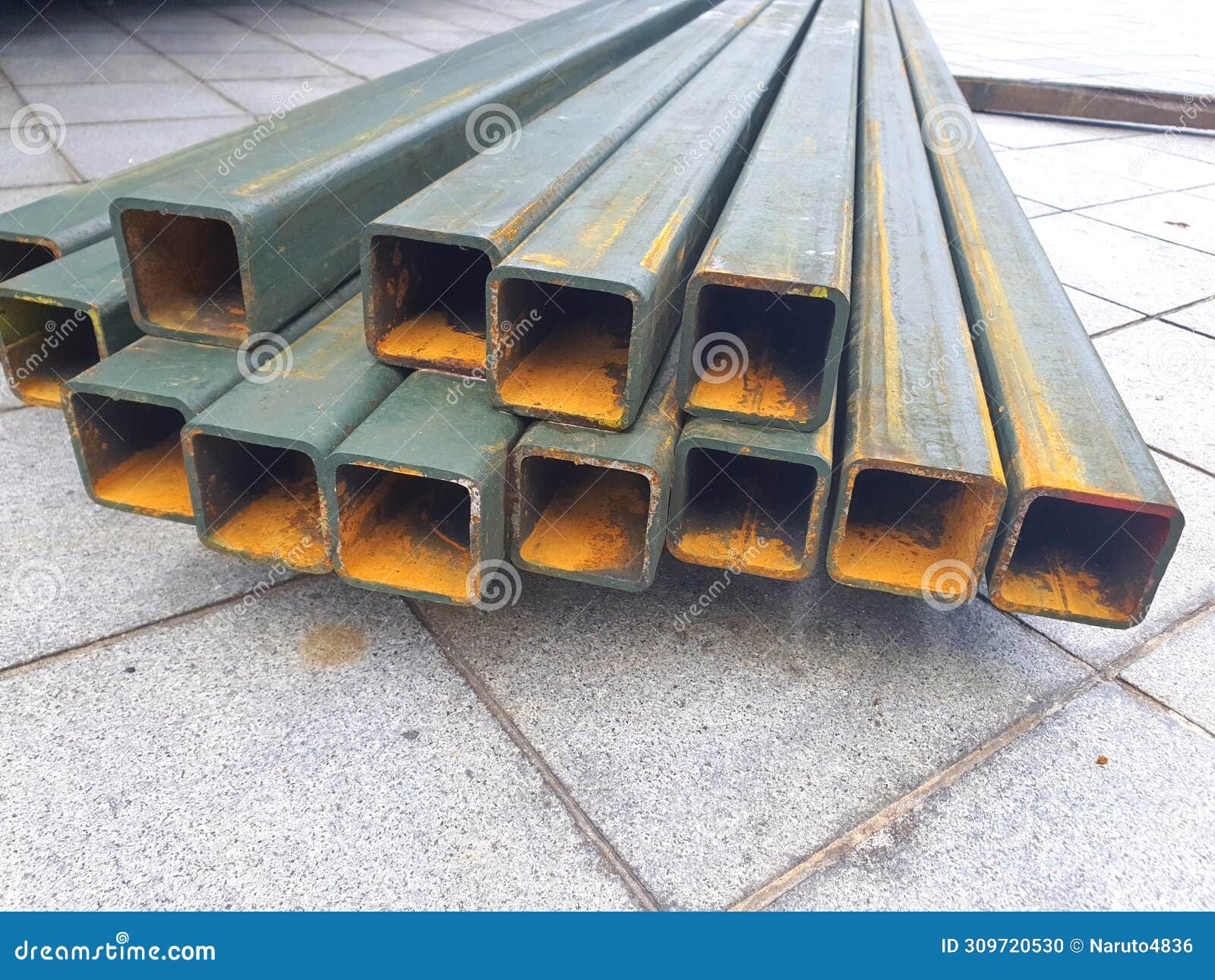 Pile of Structural Steel Square Tubes Stock Photo - Image of tube ...